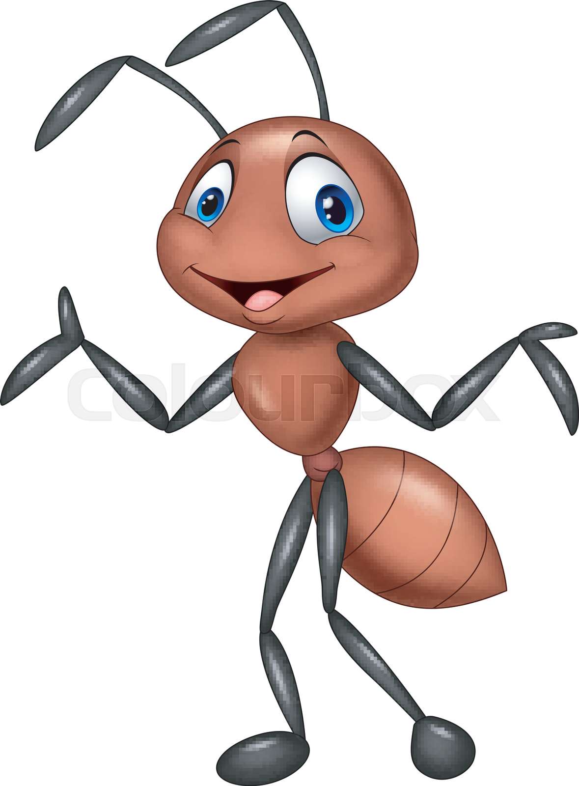 Cartoon ant posing | Stock vector | Colourbox