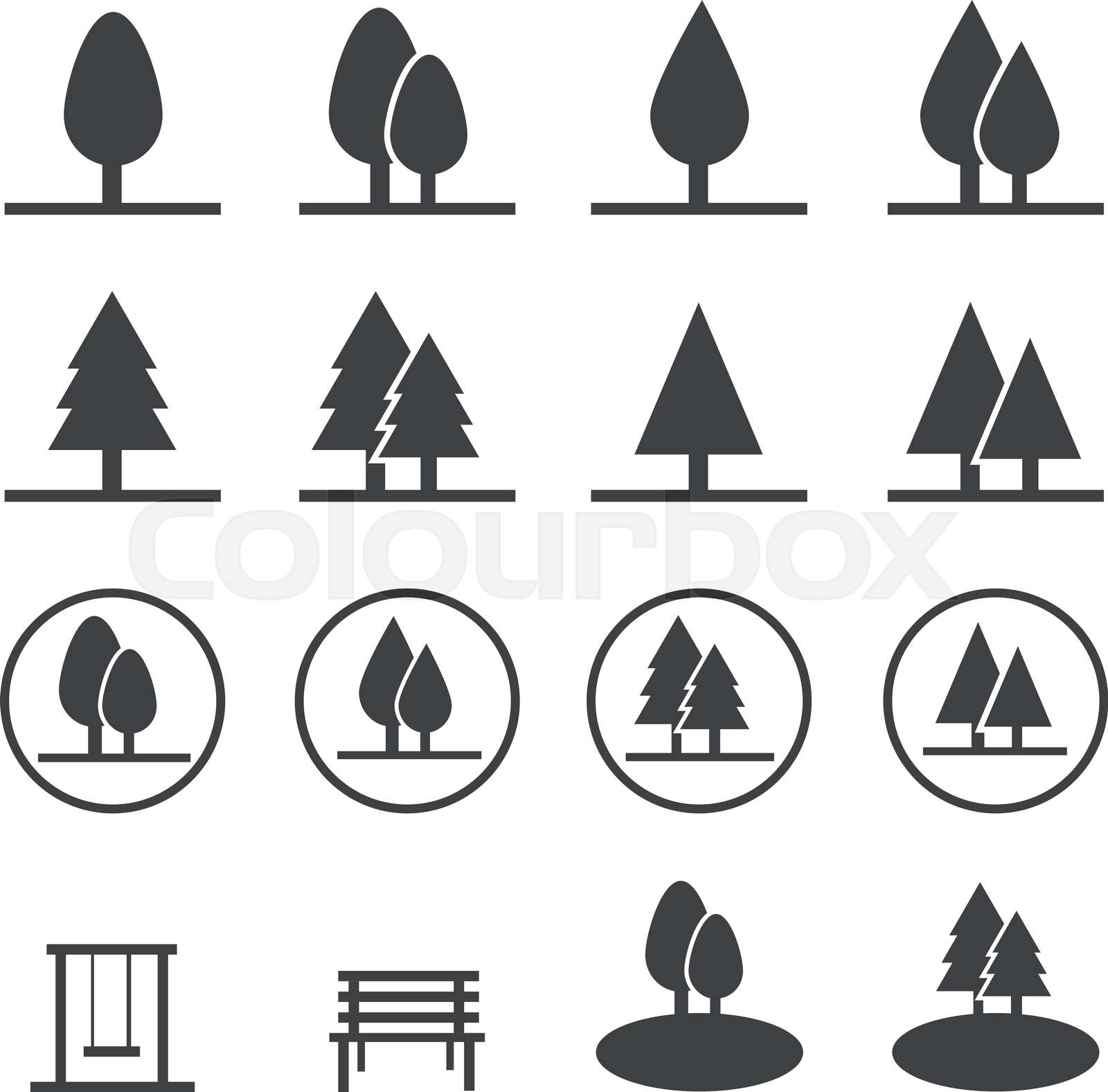 park icons | Stock vector | Colourbox