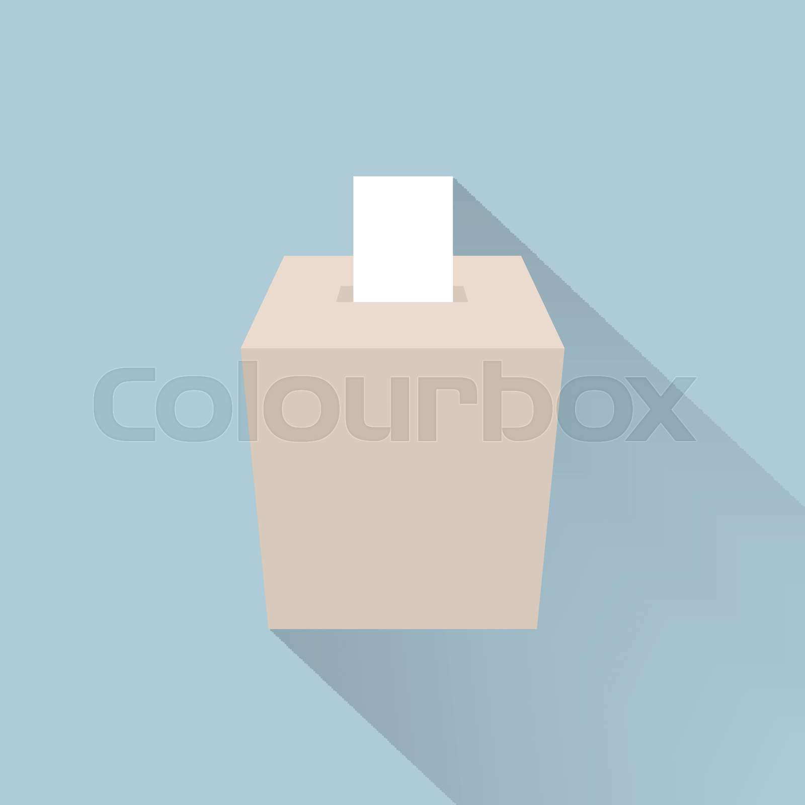 ballot box vote, flat design, vector | Stock vector | Colourbox