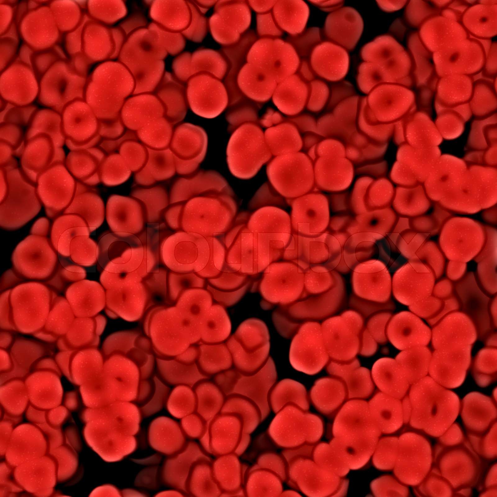 Red microorganisms or blood cells illustration that tiles seamlessly as ...