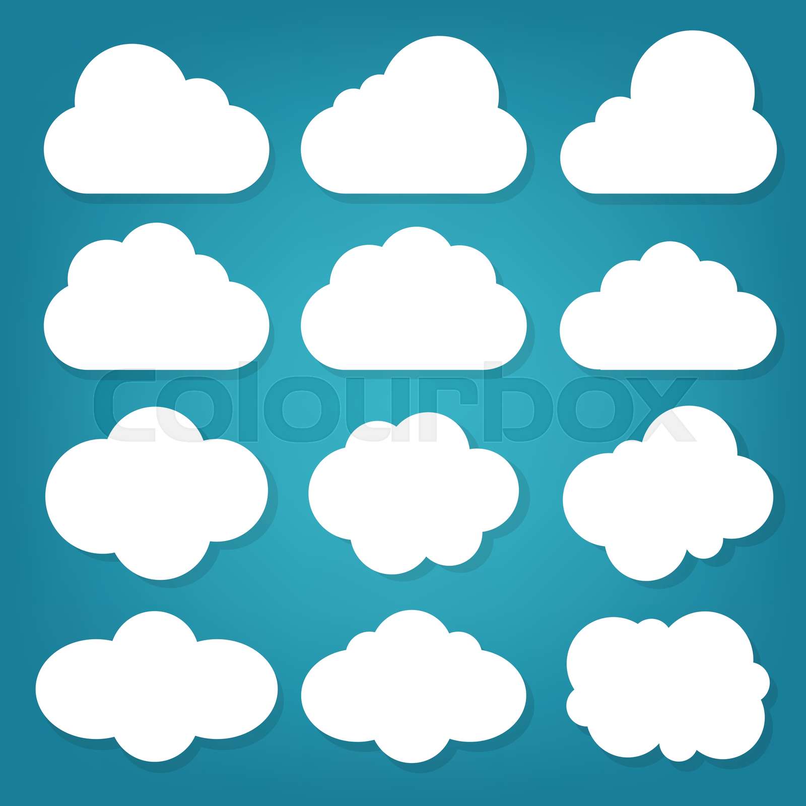Clouds. Cloud vector. | Stock vector | Colourbox