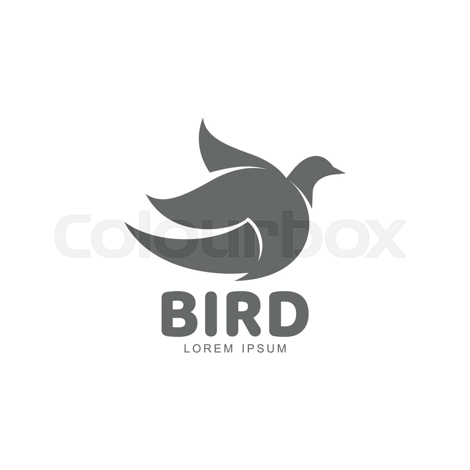 fugl, svale, logo | Stock vektor | Colourbox