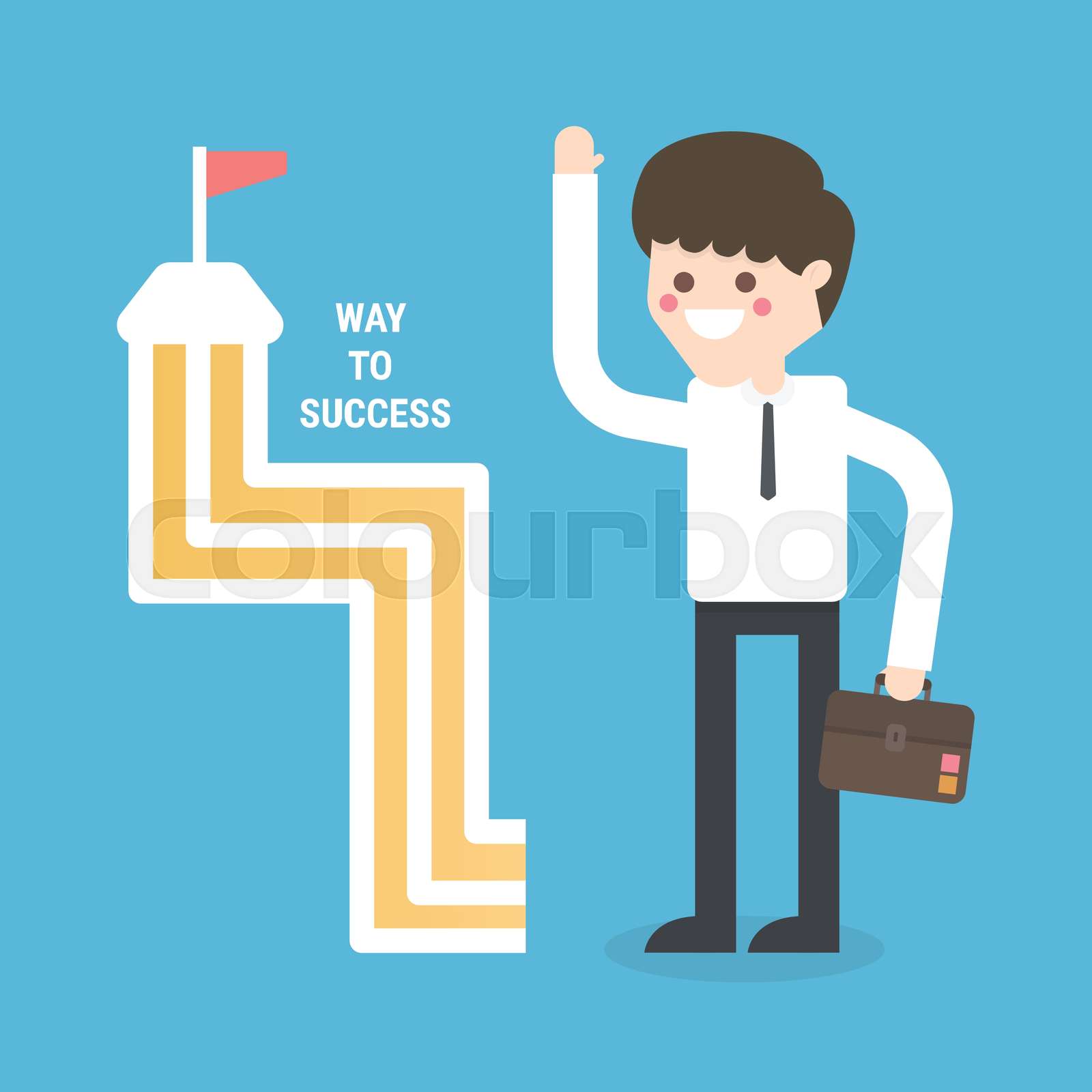 Vector road to success, victory, conceptual | Stock vector | Colourbox