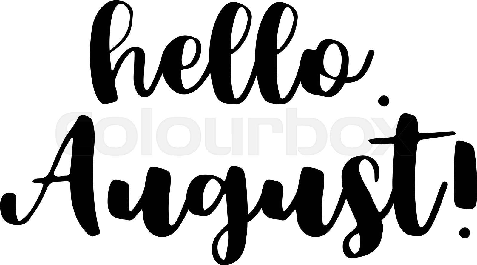 August Clipart Black And White