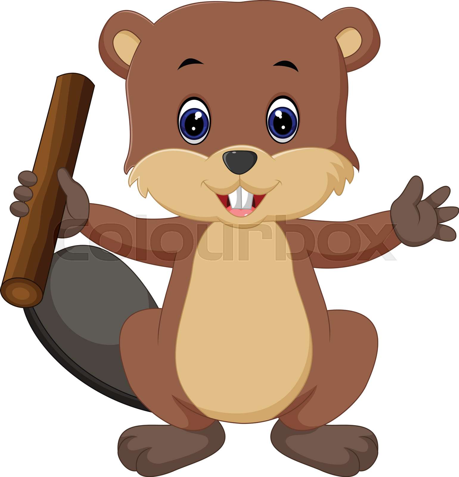 Beaver cartoon | Stock vector | Colourbox