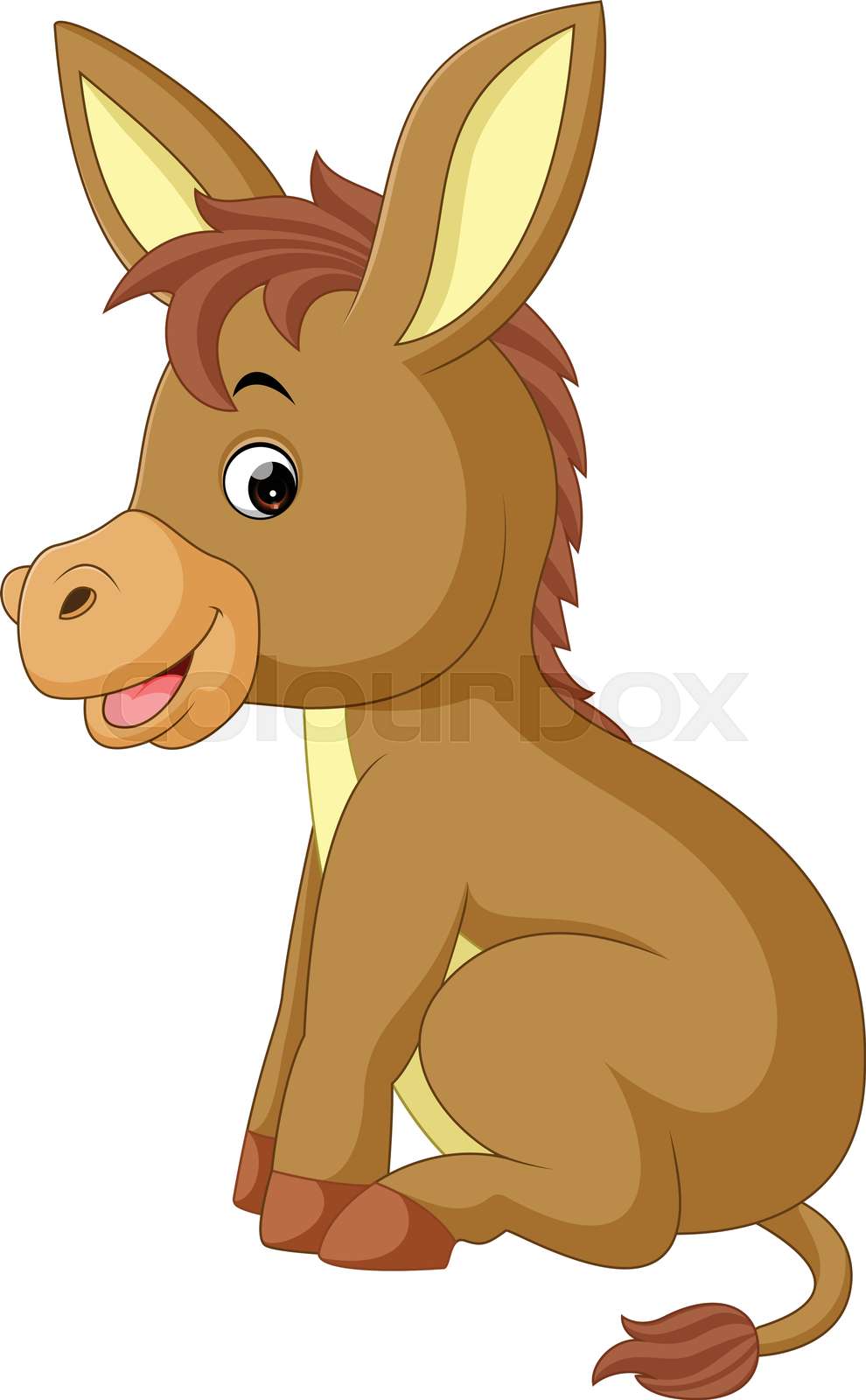 esel, cartoon, niedlich | Stock-Vektor | Colourbox