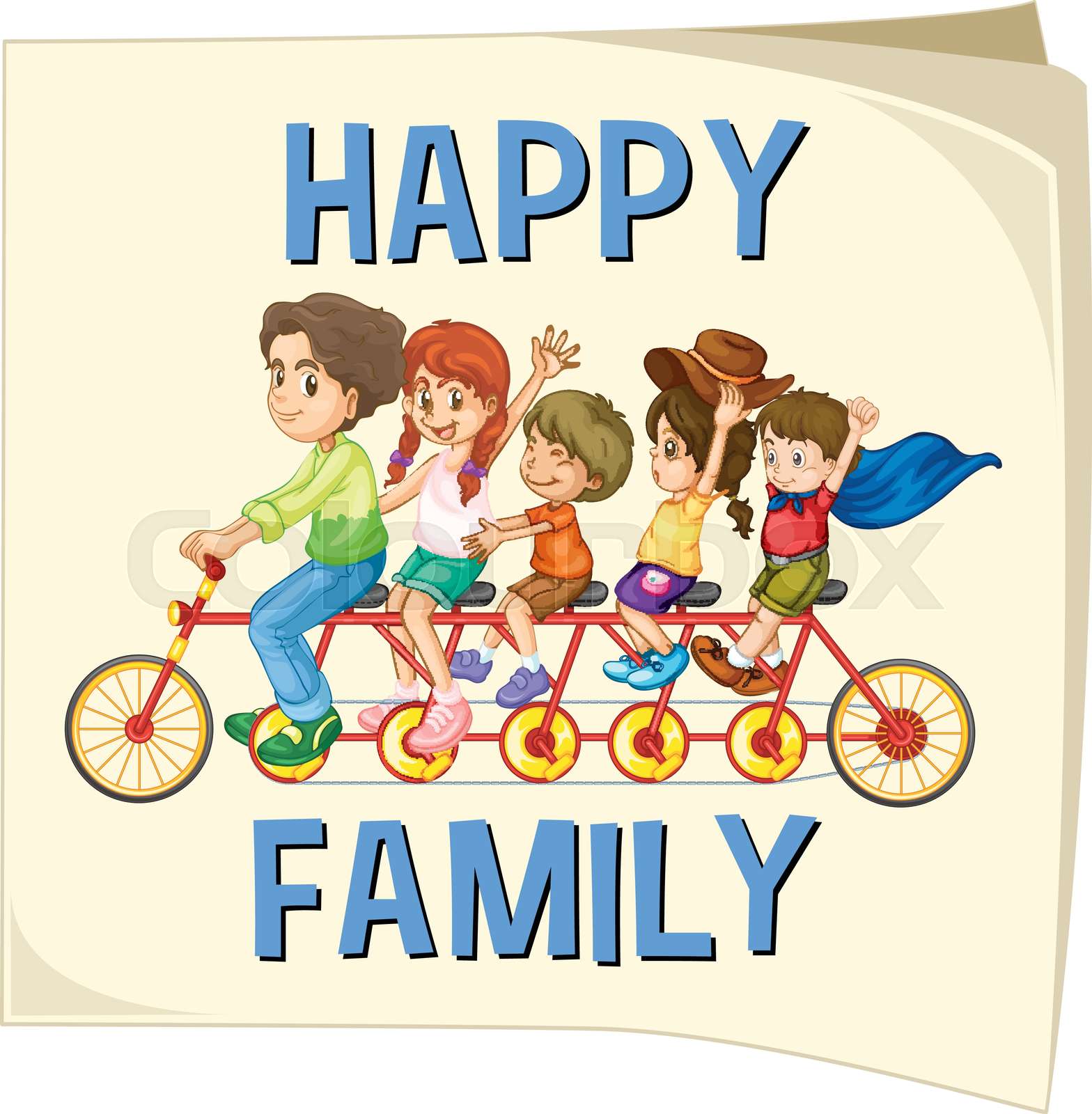 cykel, tegning, fritlagt | Stock vektor | Colourbox