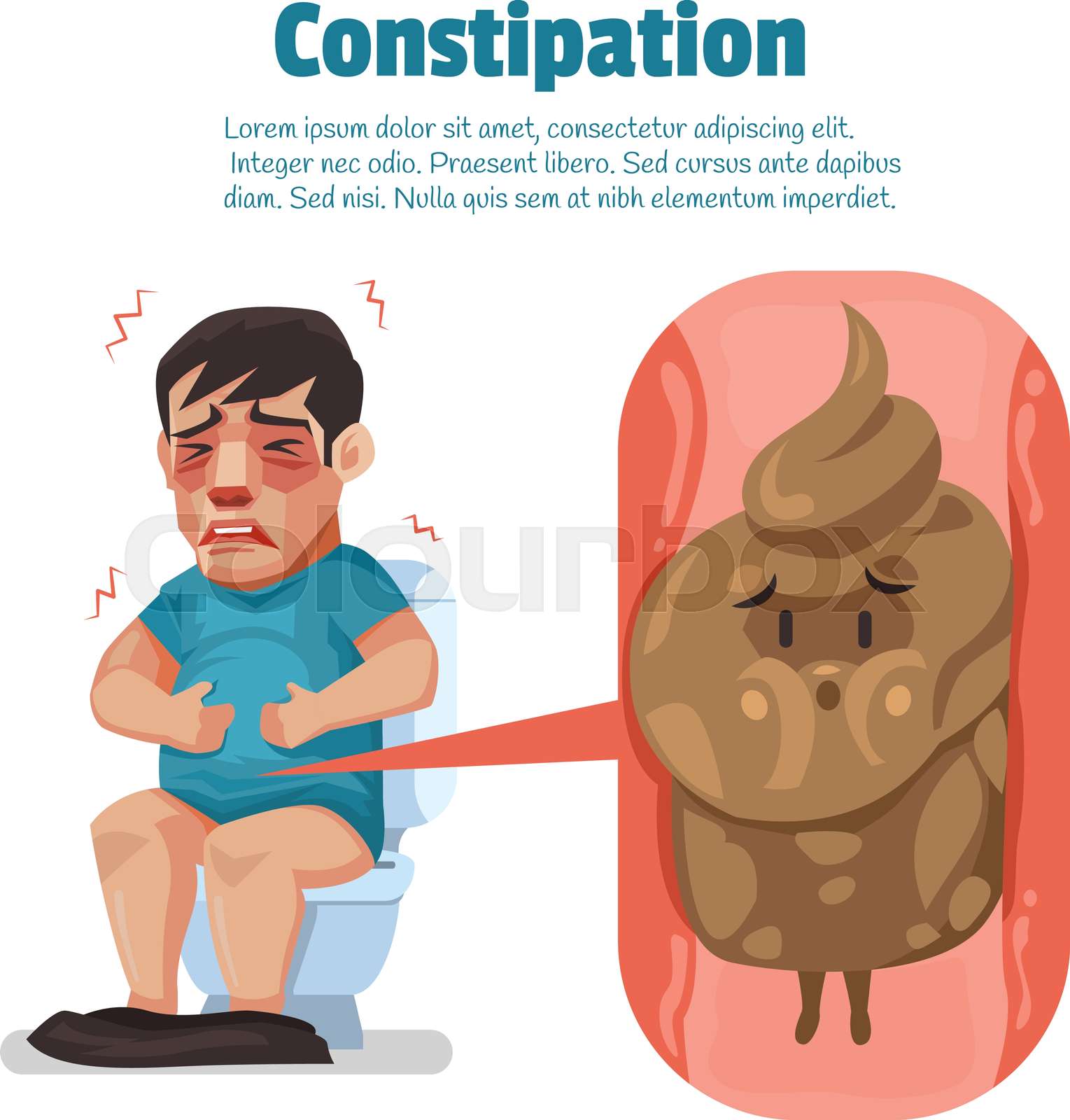 Constipation | Stock vector | Colourbox