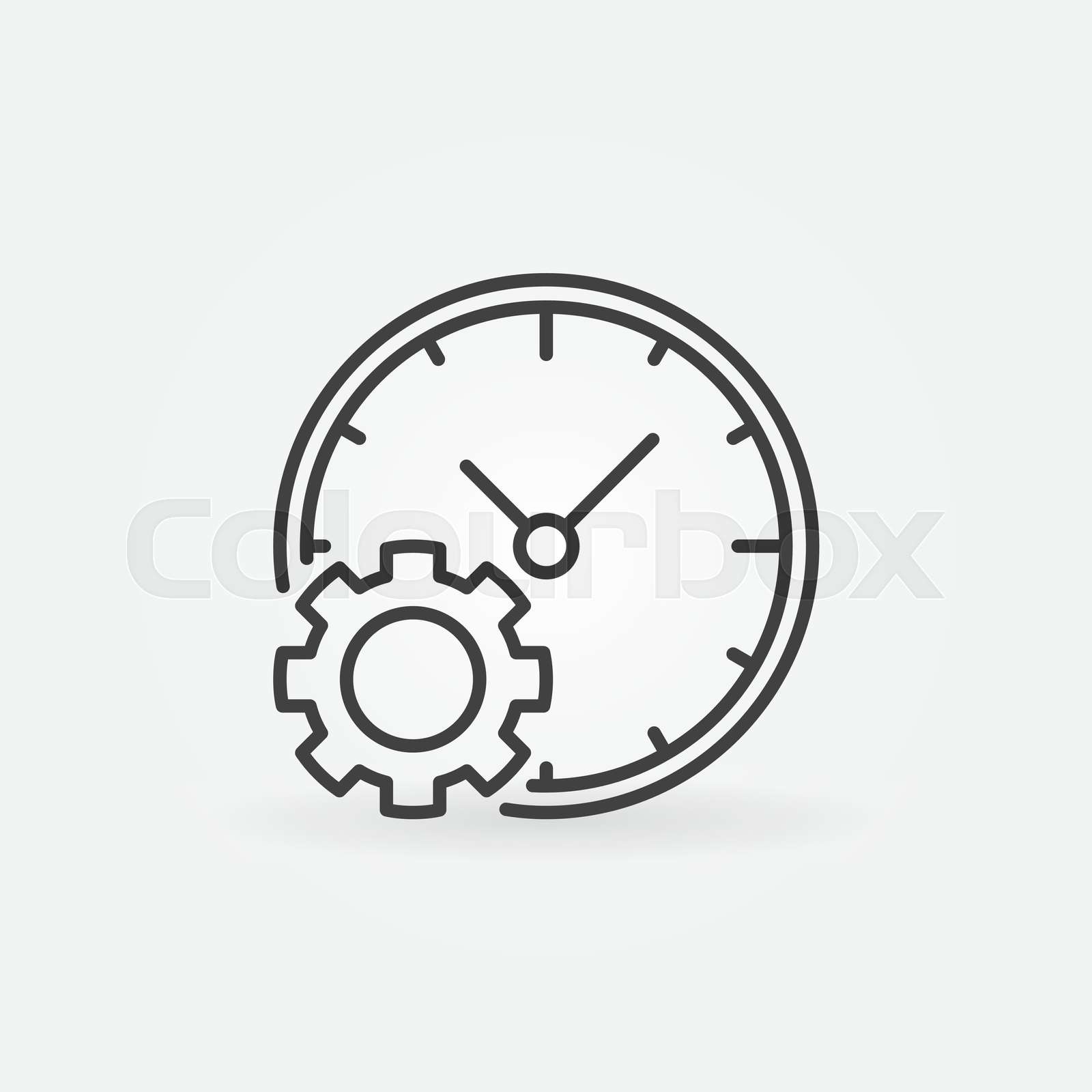 zeit, linear, freigestellt | Stock-Vektor | Colourbox