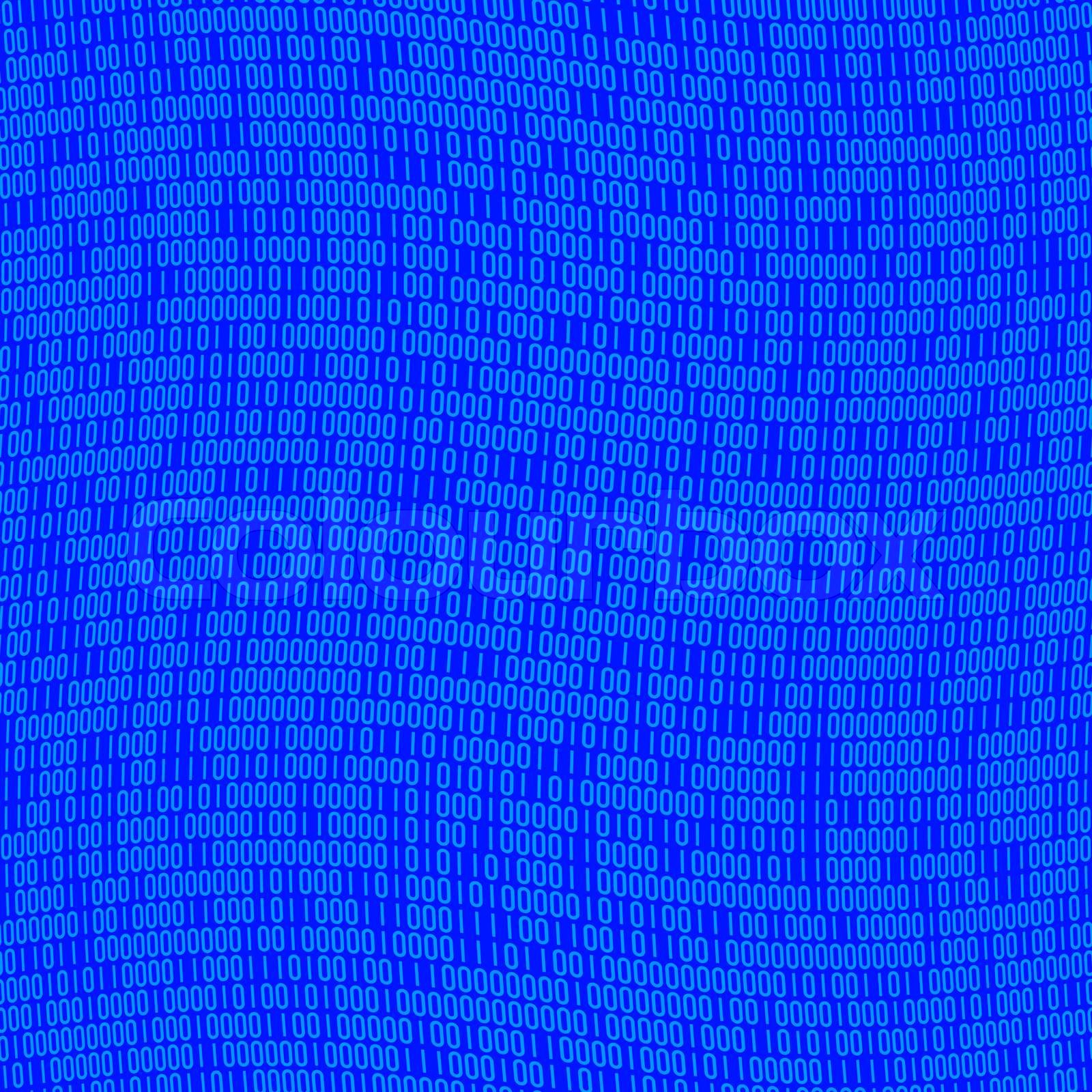 Blue binary code with ones and zeros that tiles seamlessly as a pattern ...