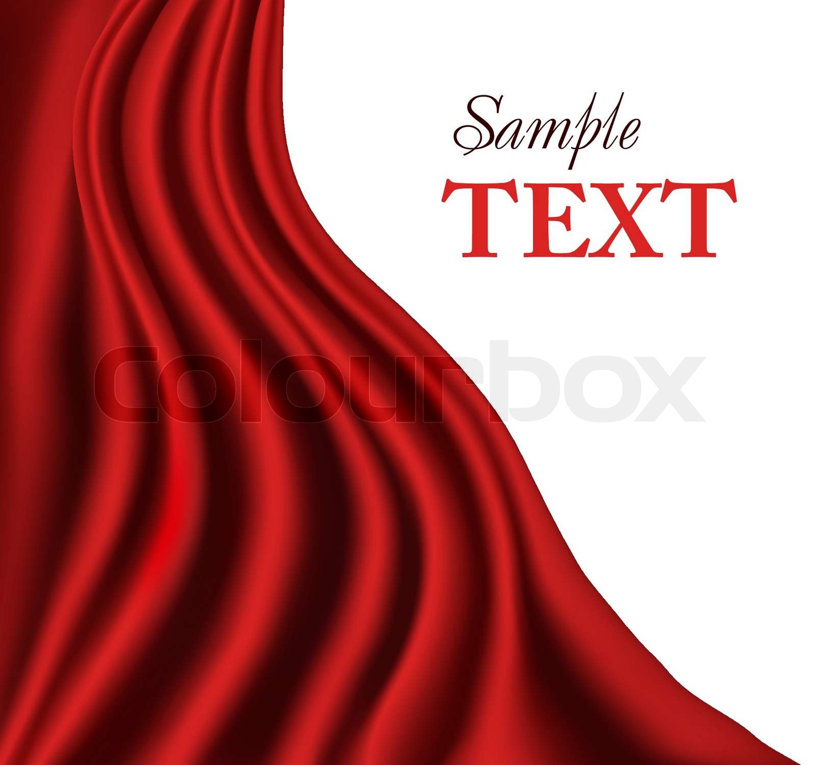 Background of Red Satin Curtain, Vector Illustration. | Stock vector ...