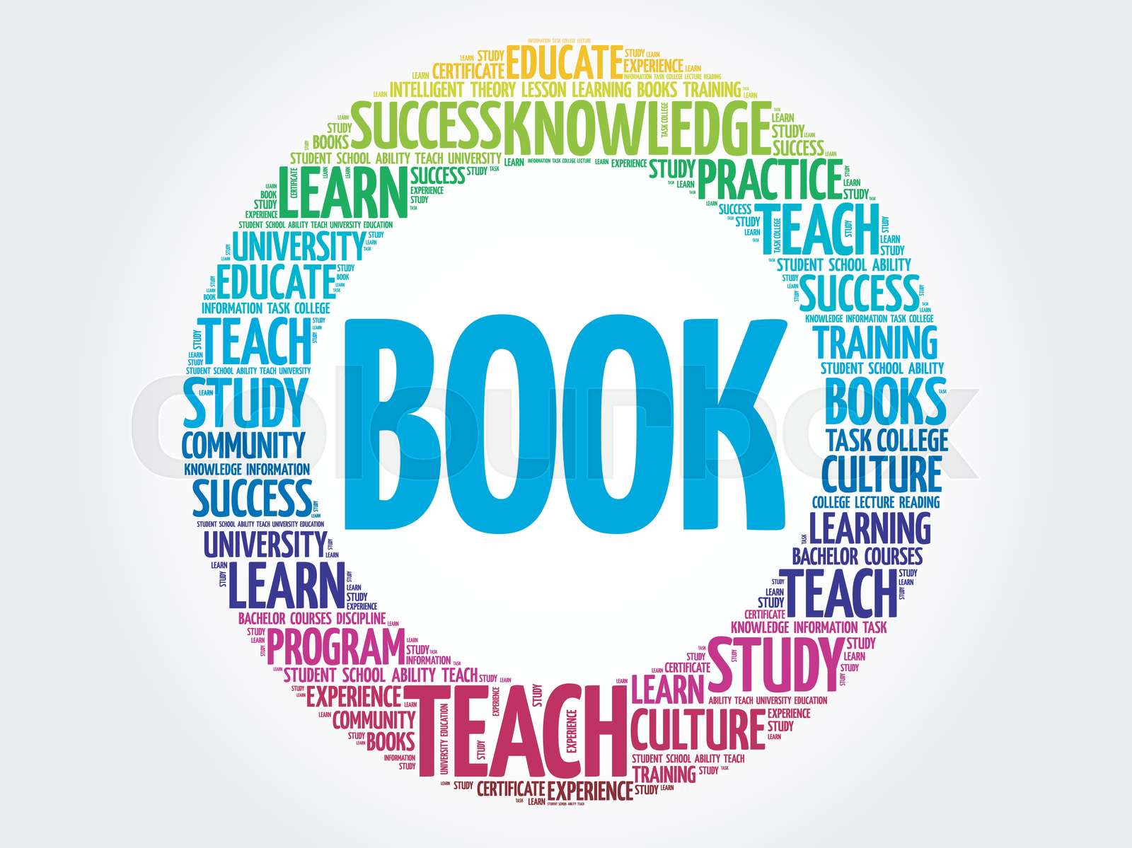 BOOK. Word collage | Stock vector | Colourbox