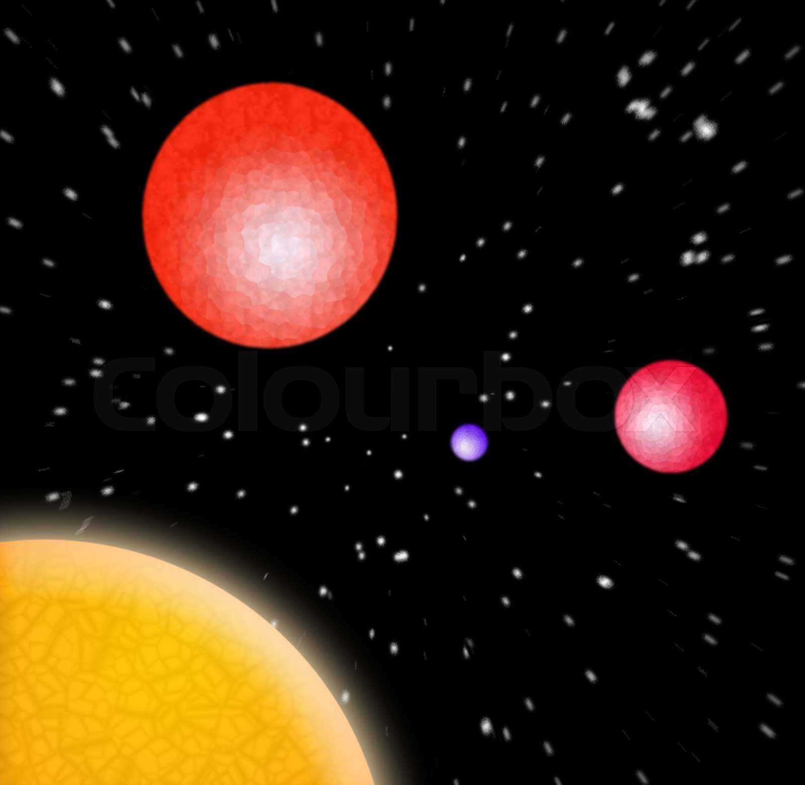 Ein 3D- Darstellung einige Planeten im Weltraum | Stock Bild | Colourbox
