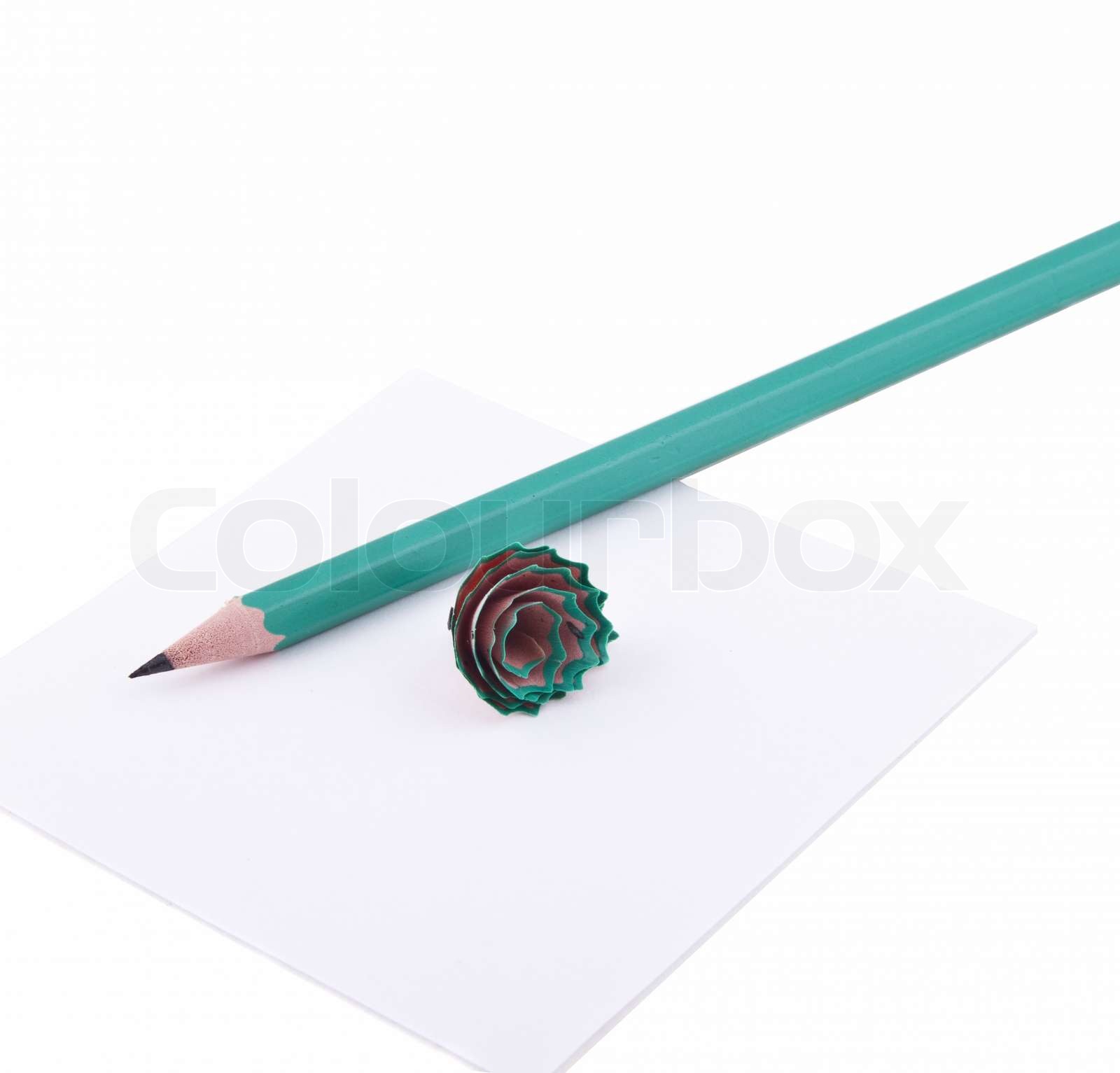 paper and pencil isolated | Stock image | Colourbox