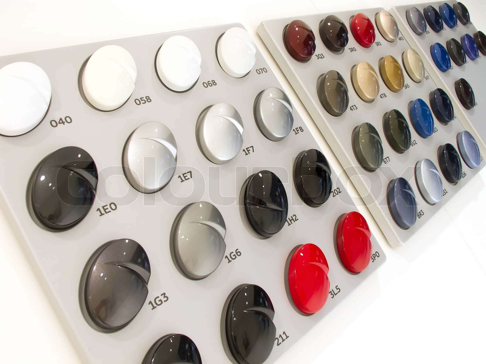 Car paint samples for selection | Stock image | Colourbox