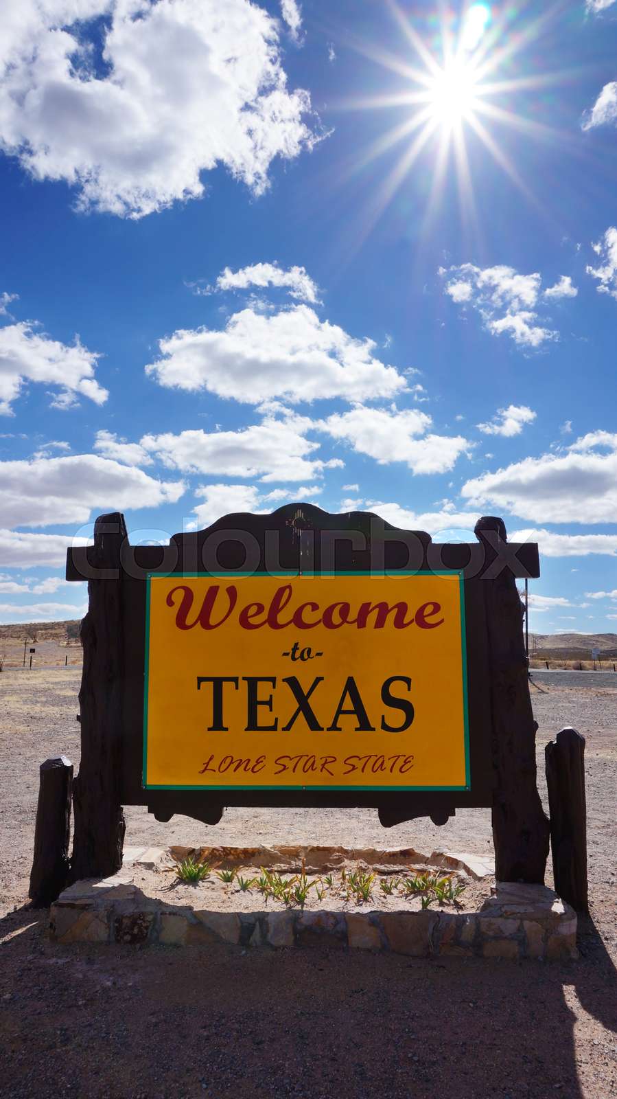 Welcome to Texas road sign | Stock image | Colourbox