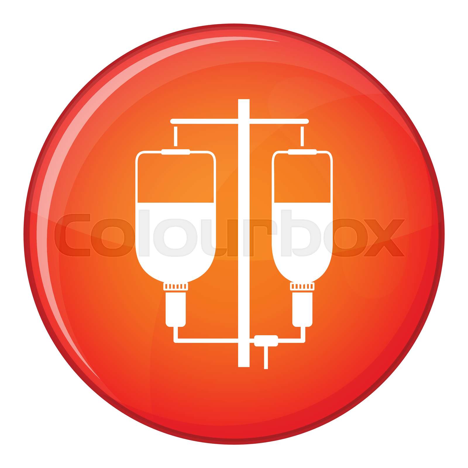 Intravenous infusion icon, flat style | Stock vector | Colourbox