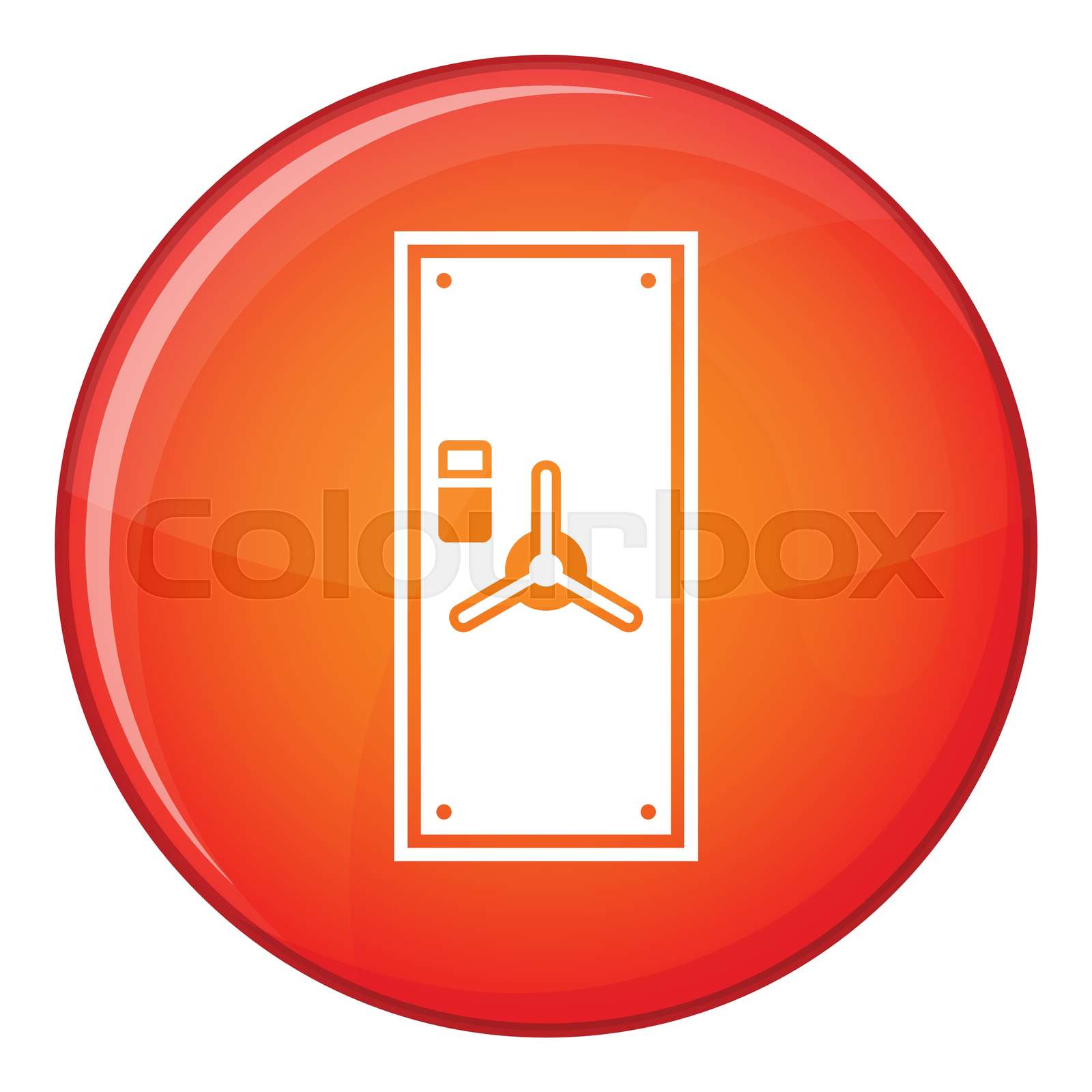 Safe door icon, flat style | Stock vector | Colourbox