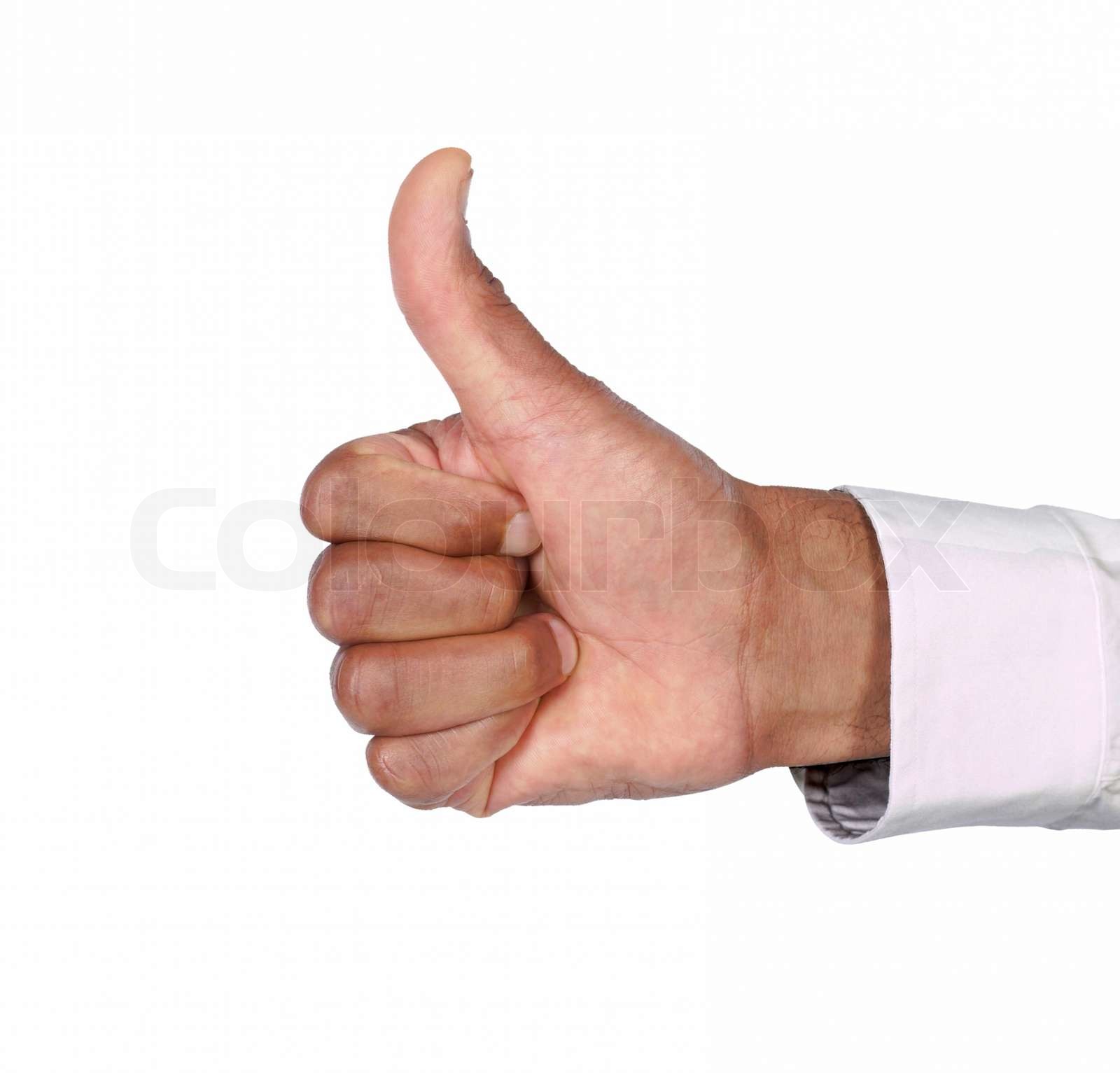 Forretningsmand hånd med tommelfinger op | Stock foto | Colourbox