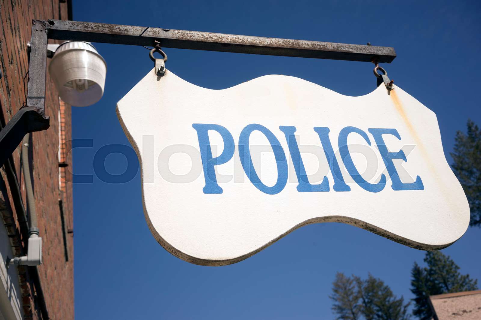 Police Department Sign Small Rural Town America | Stock image | Colourbox