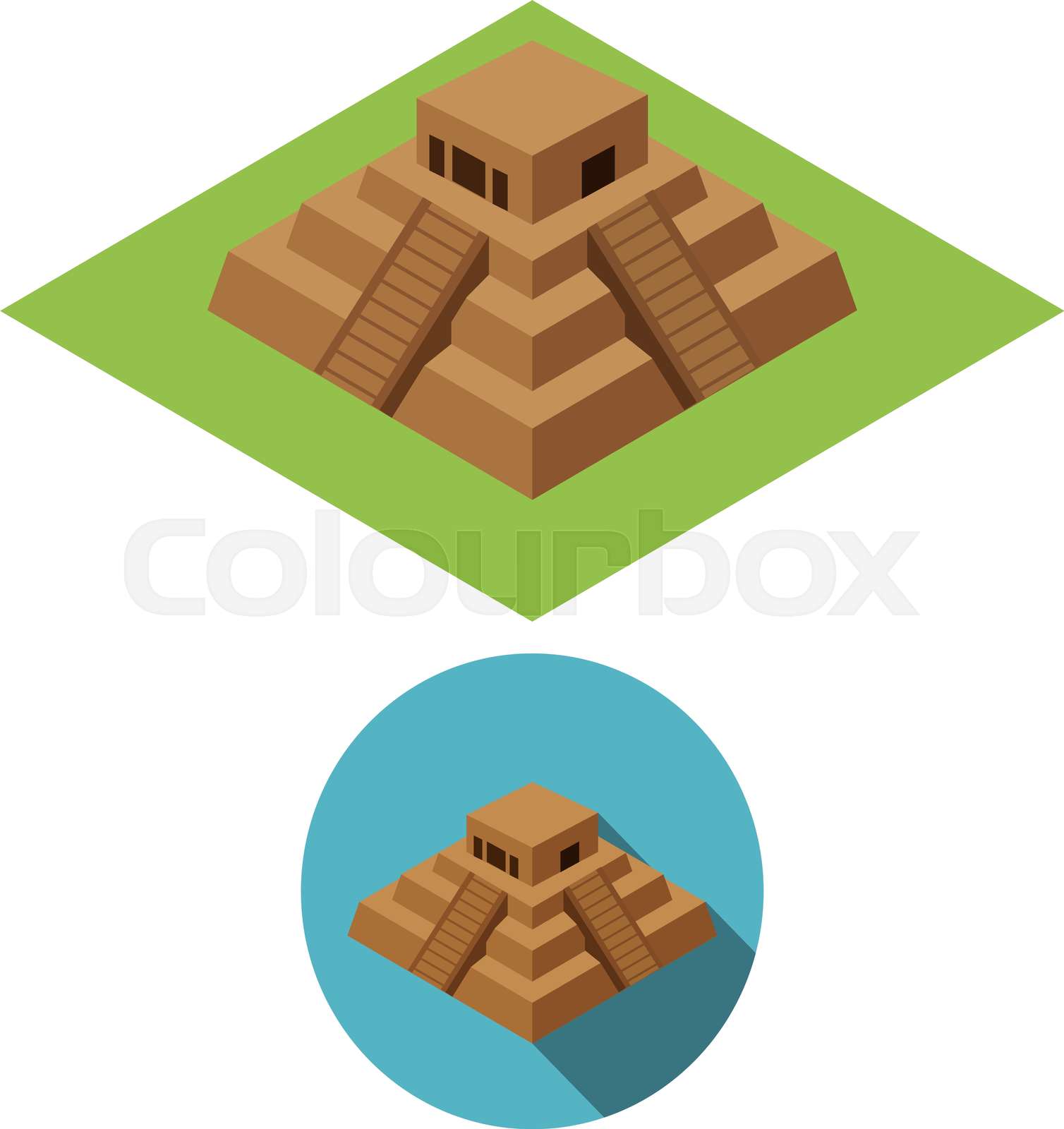 stein, icon, freigestellt | Stock-Vektor | Colourbox