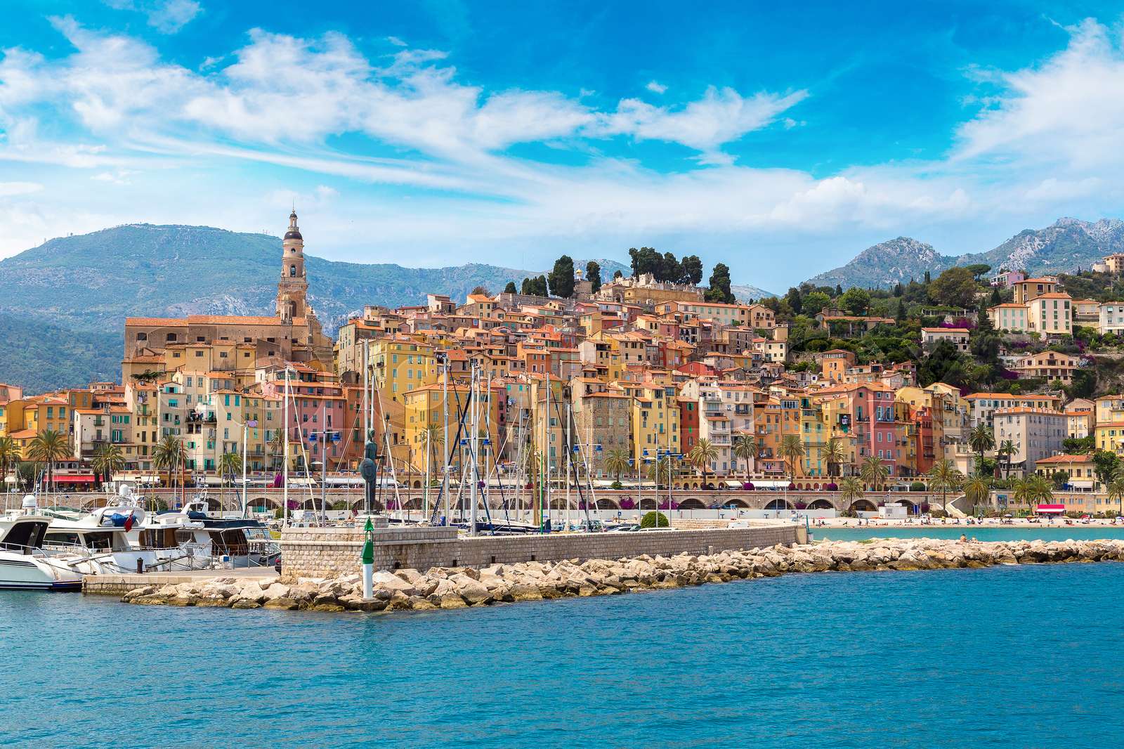 Menton on french Riviera, France | Stock image | Colourbox