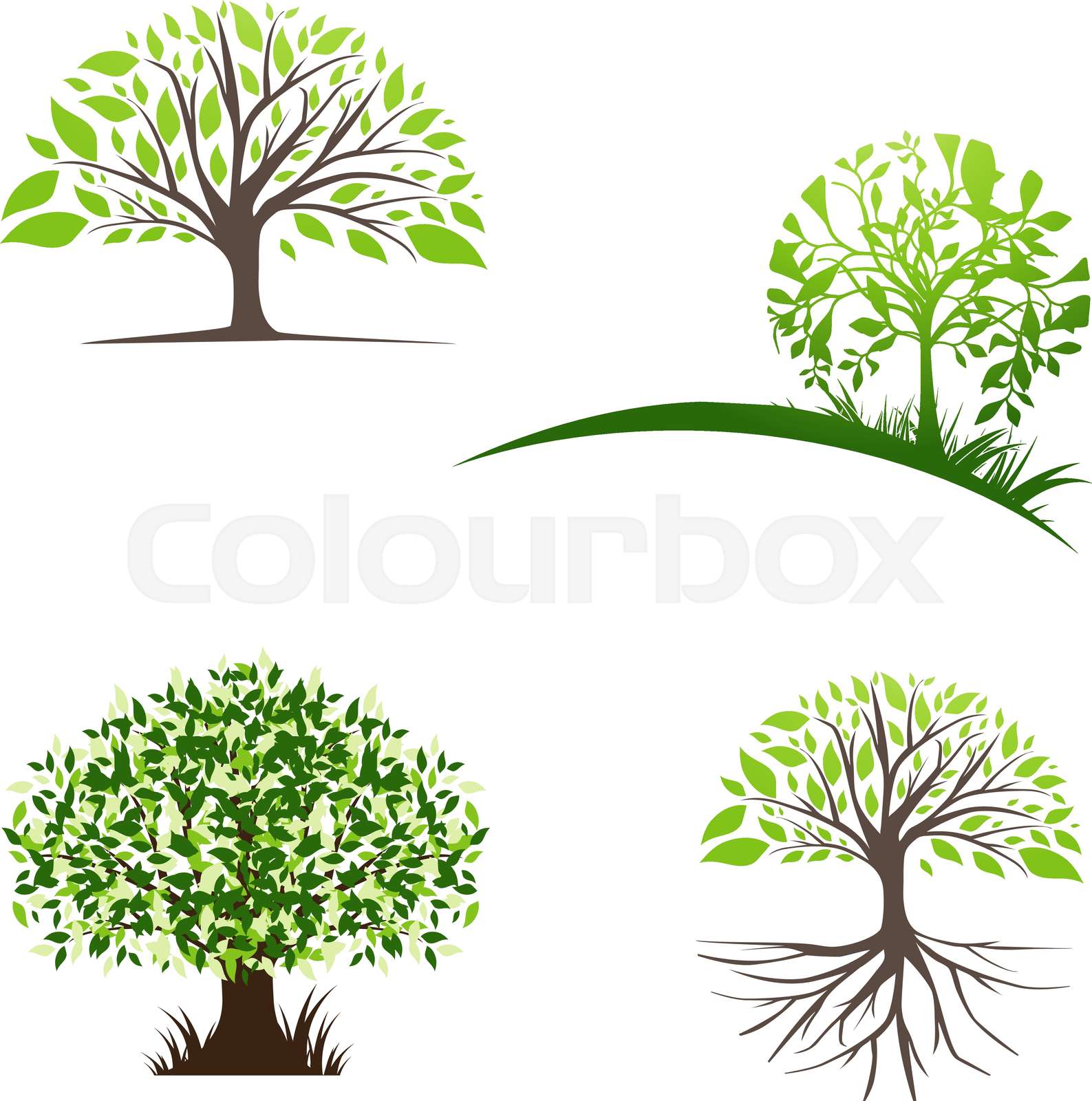 Tree Logo Set | Stock vector | Colourbox