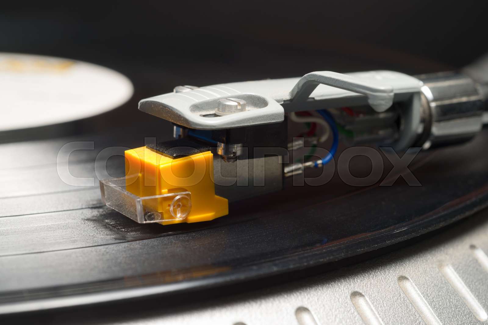 Record Player Phonograph Tone Arm Needle Vinyl Macro | Stock image ...