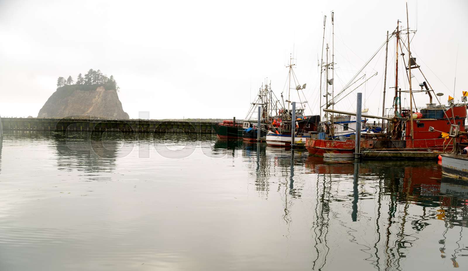 Boats Sea Bluffs Pacific Ocean Marina | Stock image | Colourbox