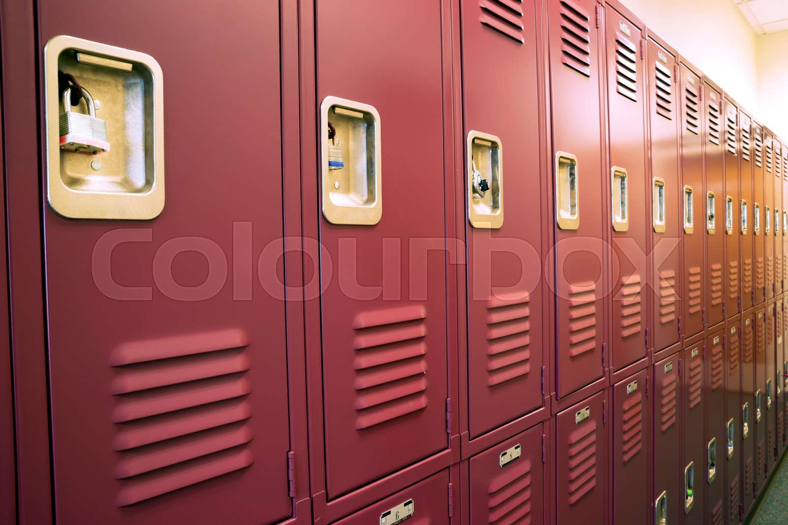 Student Lockers University School Campus Hallway Storage Locker College ...
