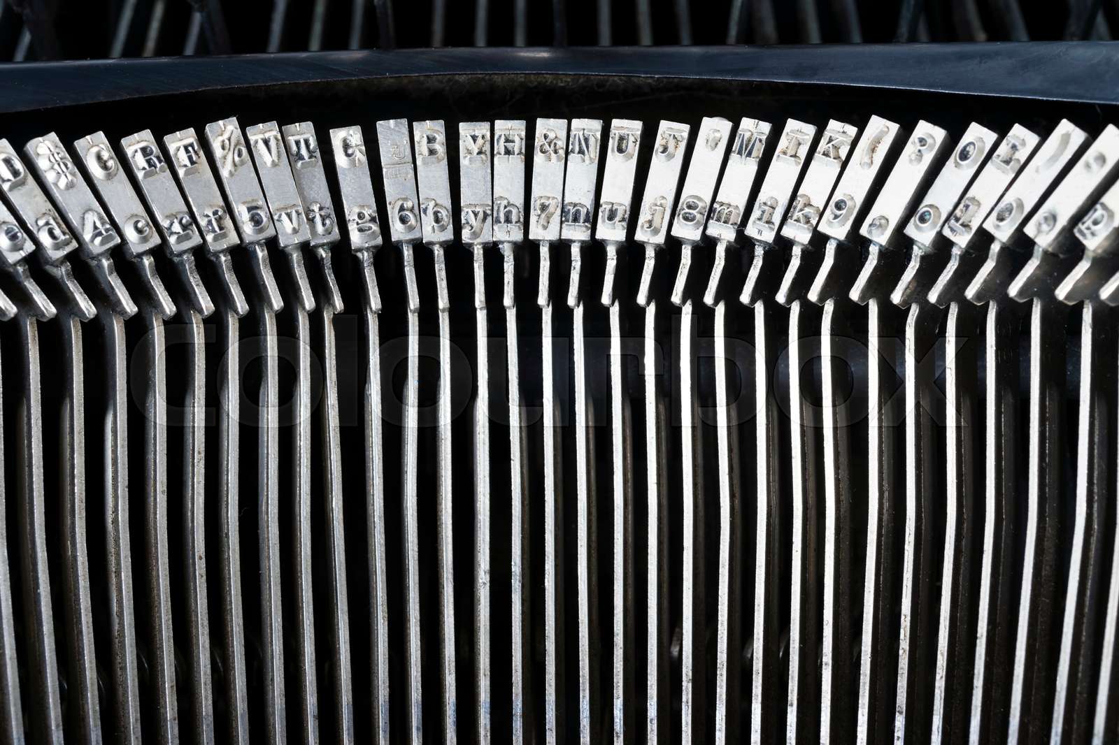 Vintage Typewriter Type Bars Characters Writing Machine Author Tool ...