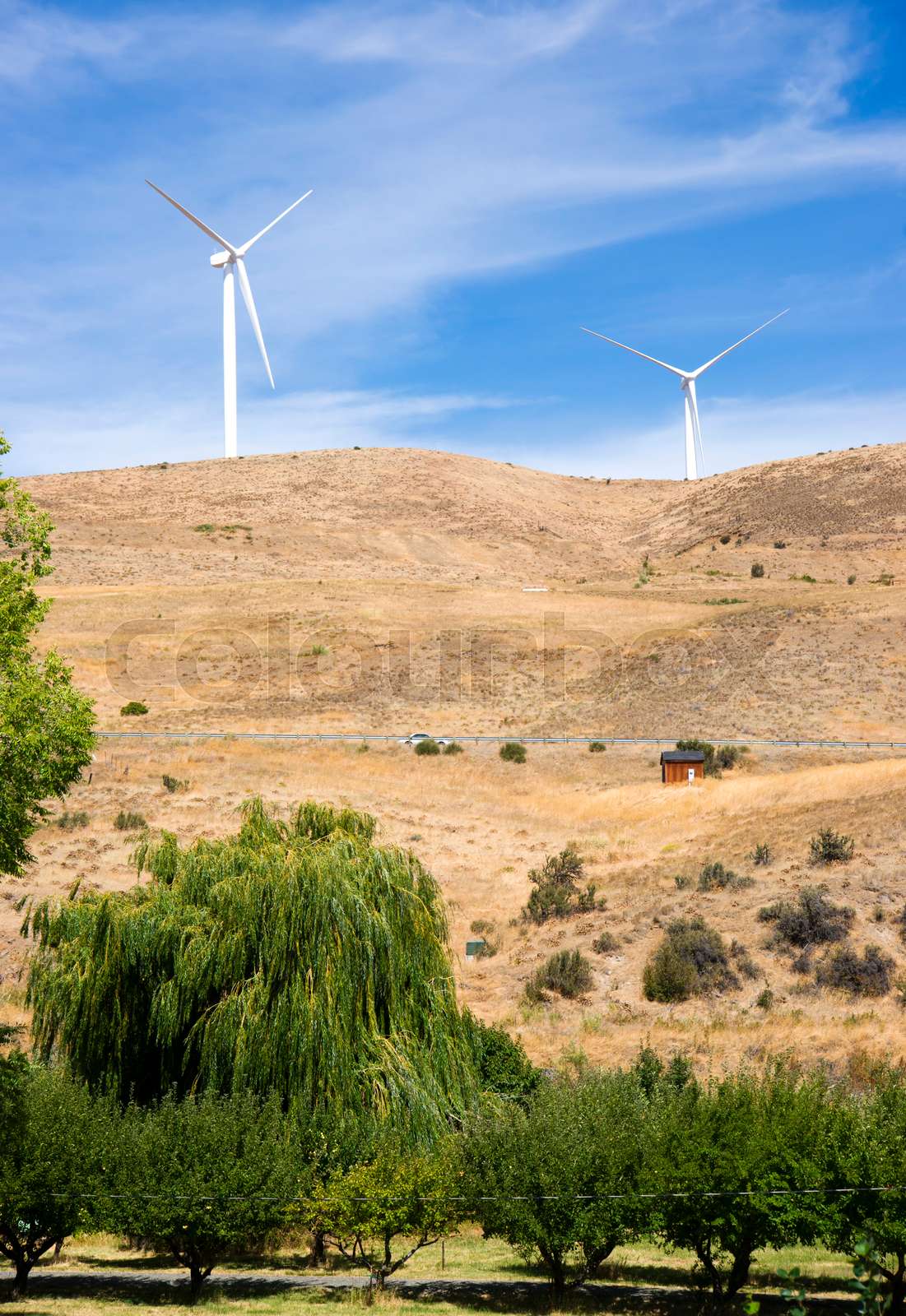 Rural Country Side Modern Green Wind Energy Generator Turbine | Stock ...