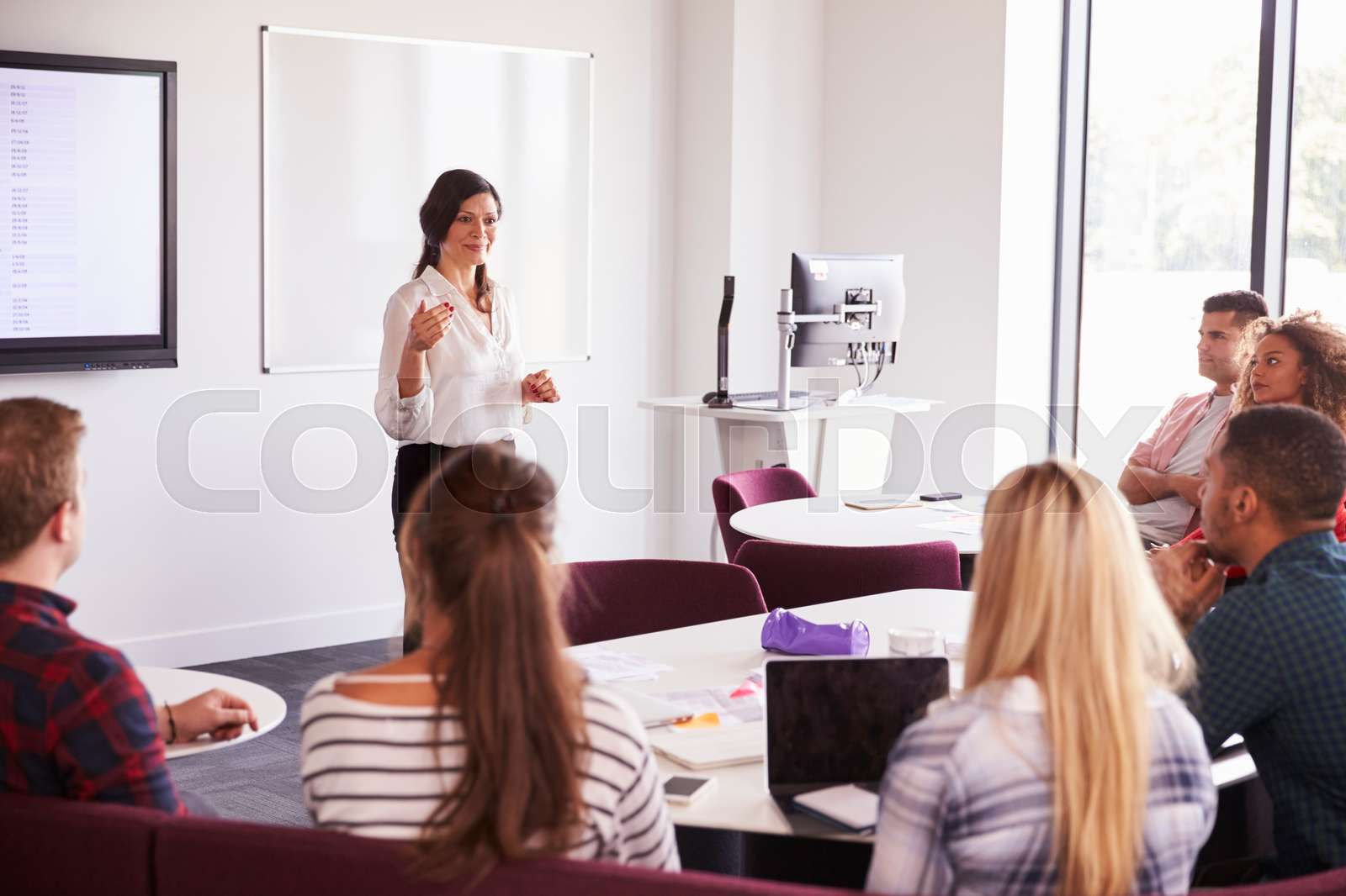 University Students Attending Lecture On Campus | Stock image | Colourbox