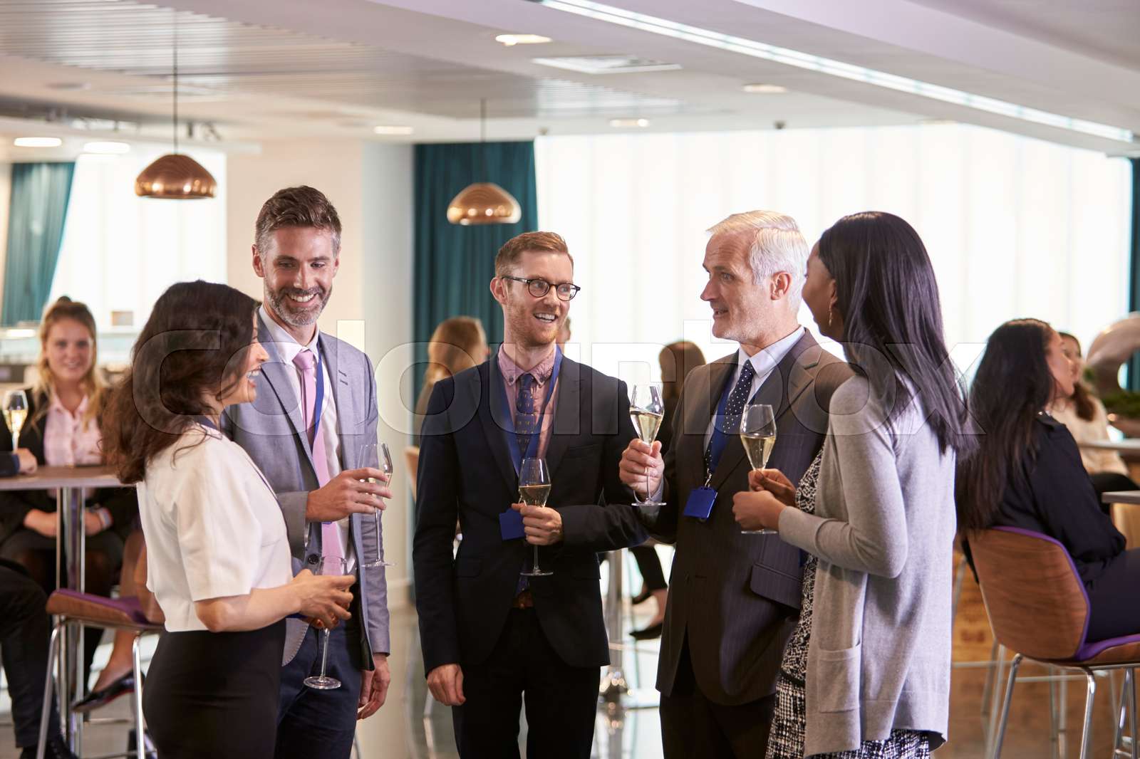 Delegates Networking At Conference Drinks Reception | Stock image ...