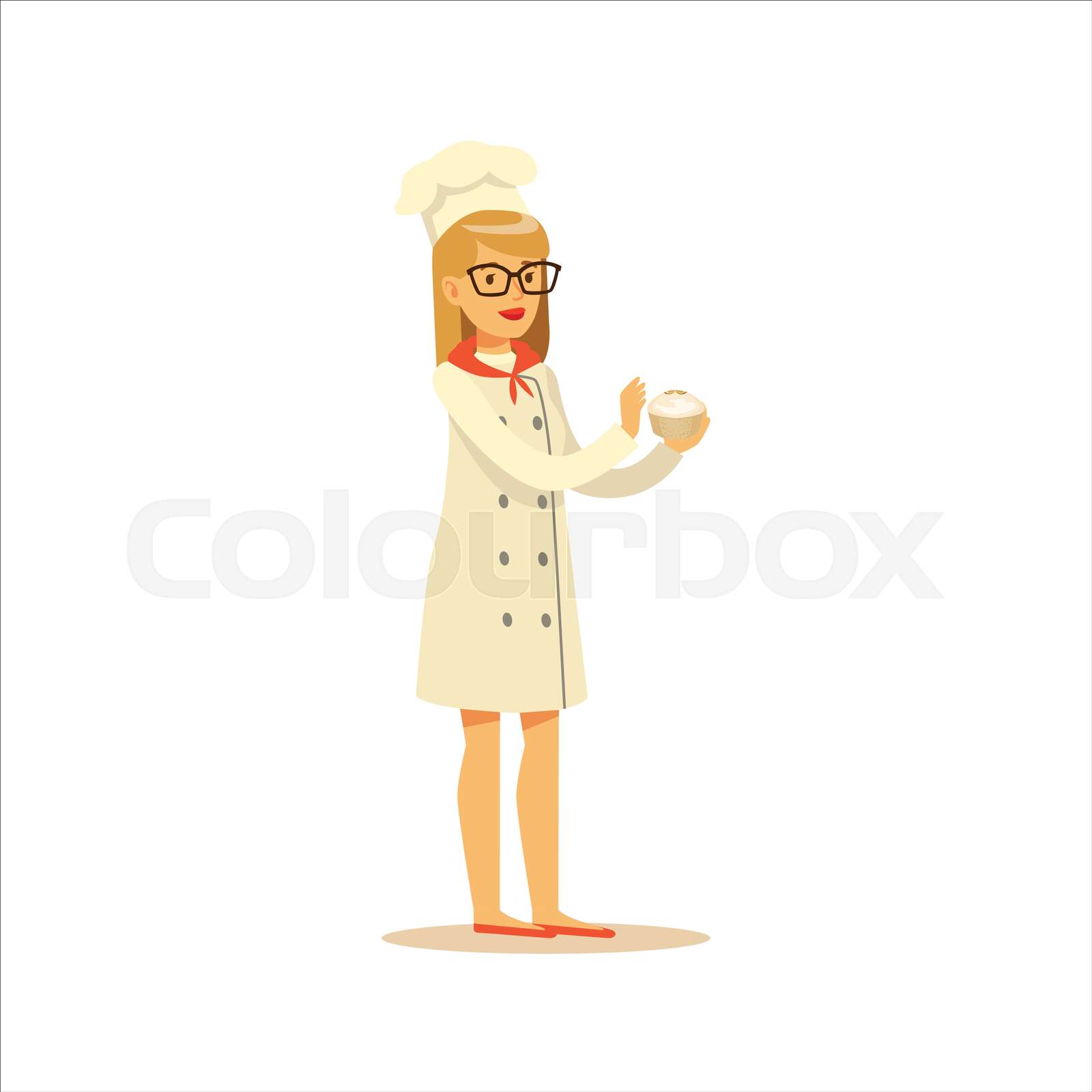 Woman Professional Cooking Chef Working In Restaurant Wearing Classic ...