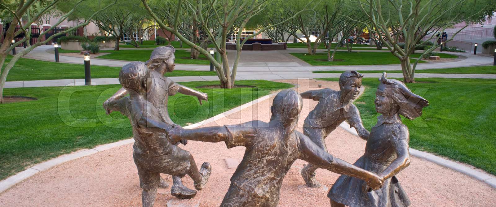 Circle of Peace Group Bronze Scupture Figures Park Phoenix Arizona ...