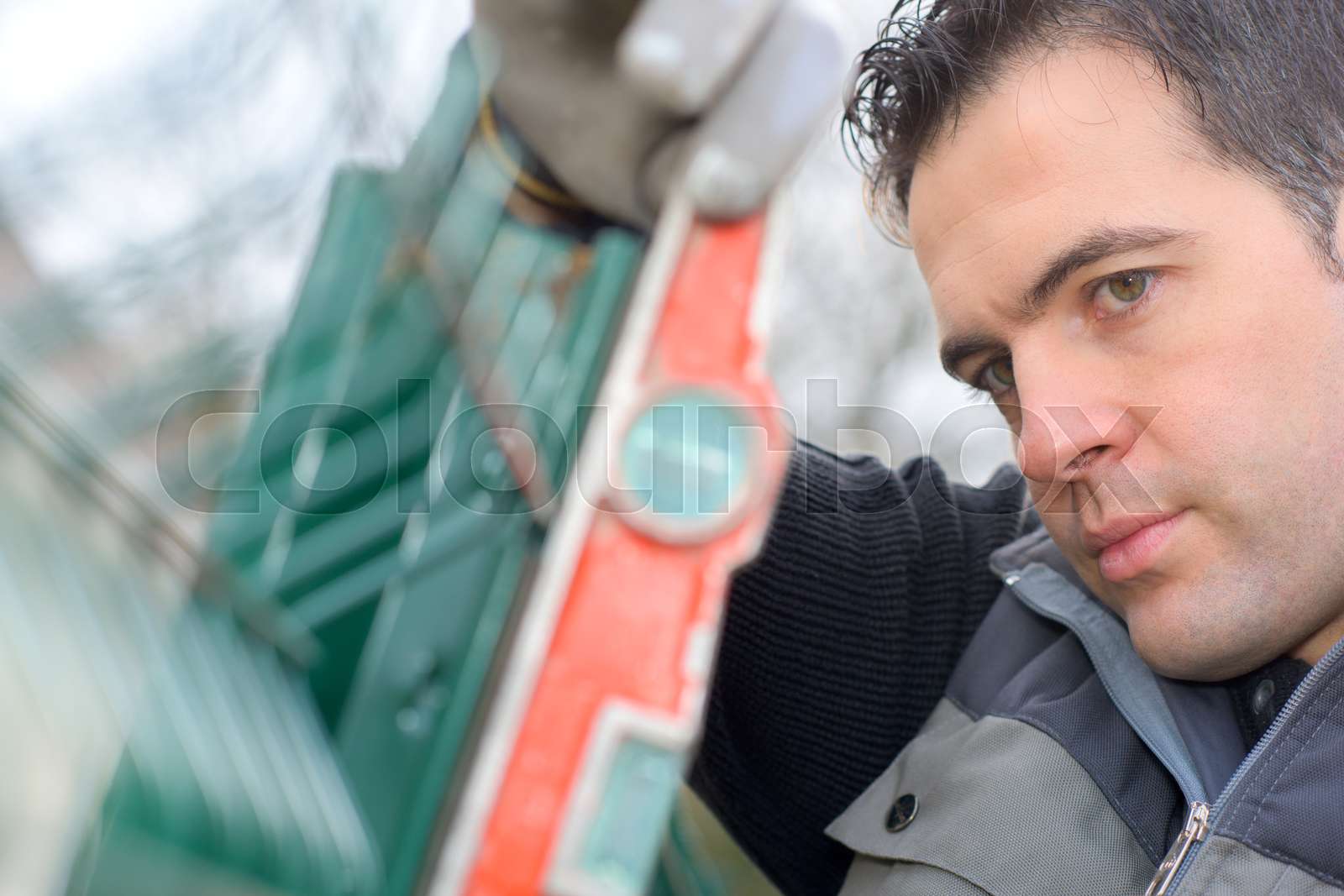 manual laborer doing his work | Stock image | Colourbox