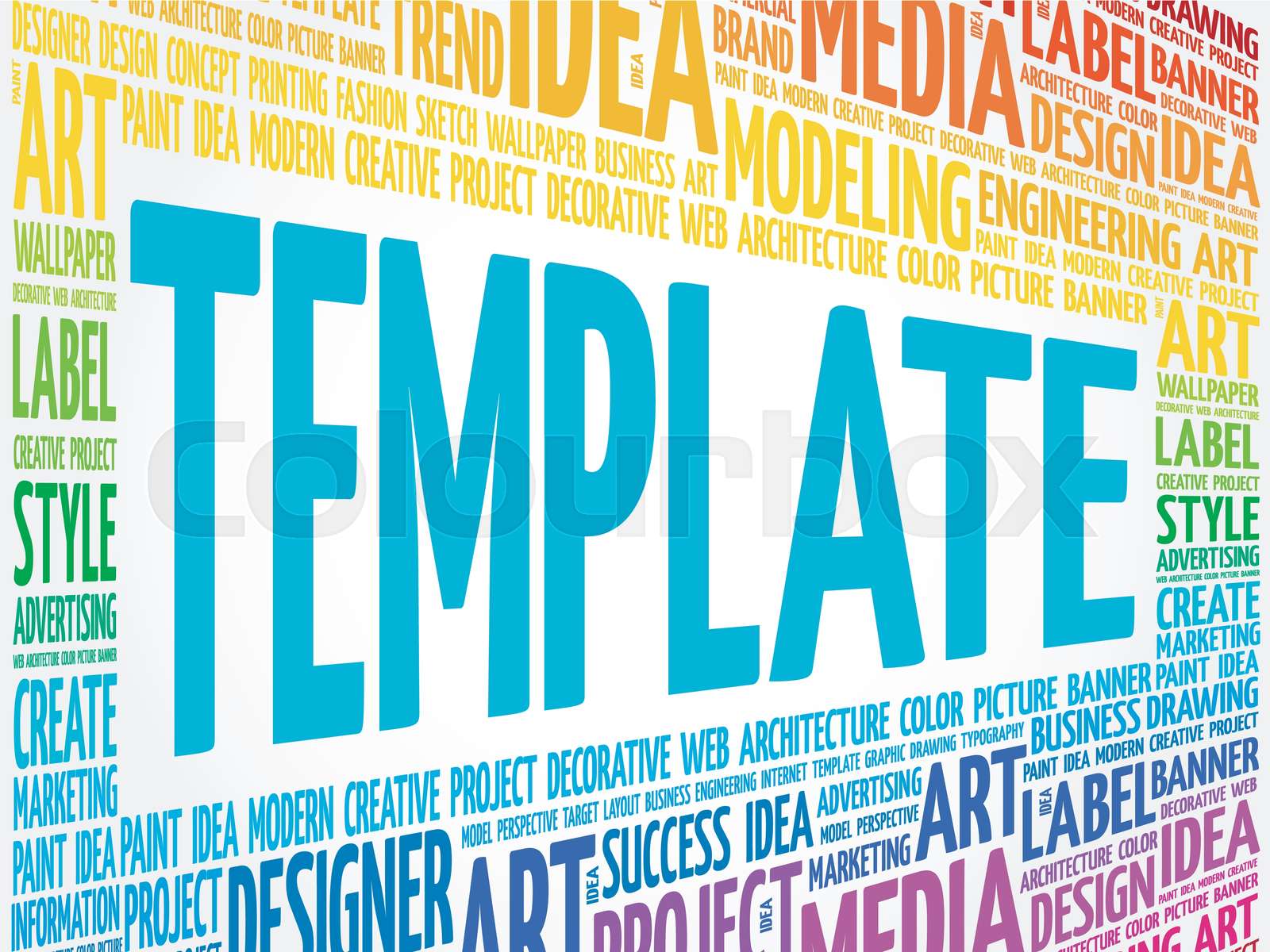 TEMPLATE word cloud | Stock vector | Colourbox