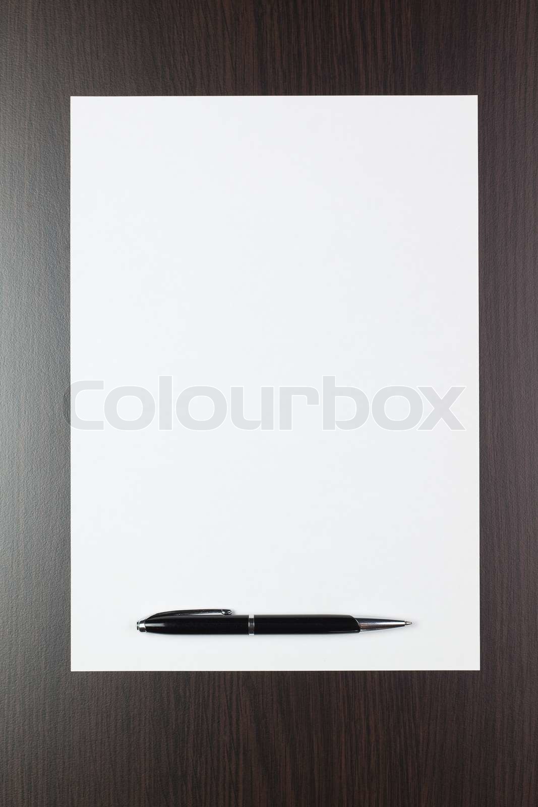 blank sheet of paper on the table | Stock image | Colourbox