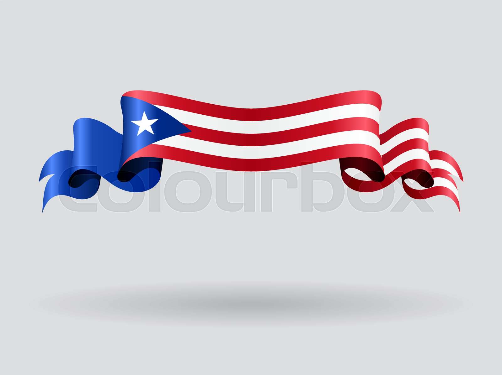 Puerto Rican Flag Waving Drawing