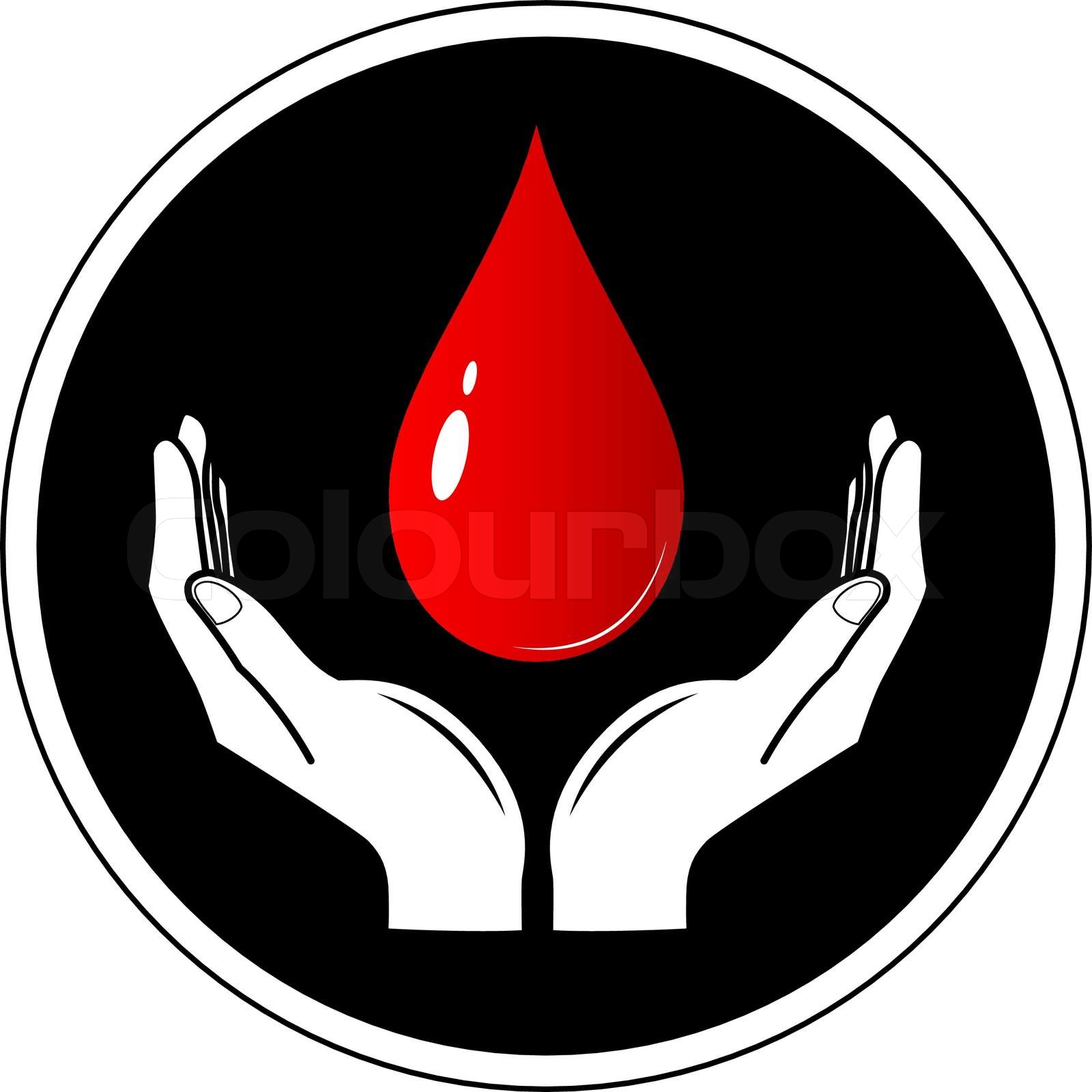 Vector drop in hands icon | Stock vector | Colourbox