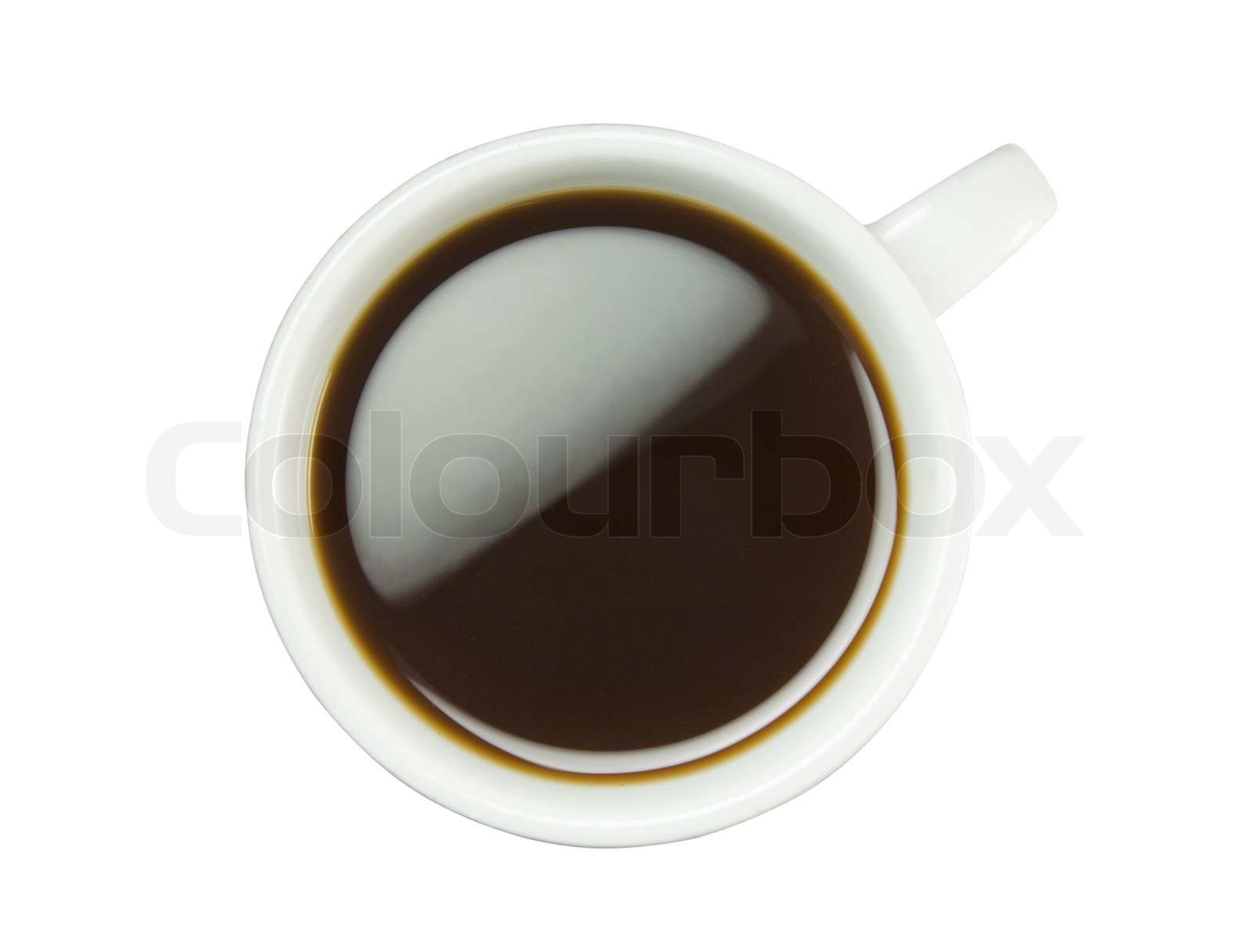 Coffee cup isolated (seen from above) with clipping path | Stock image ...