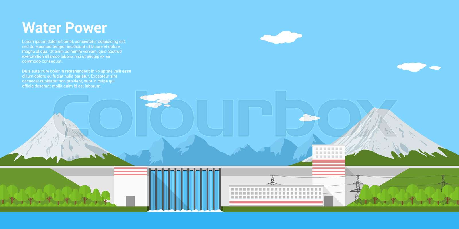 water power | Stock vector | Colourbox