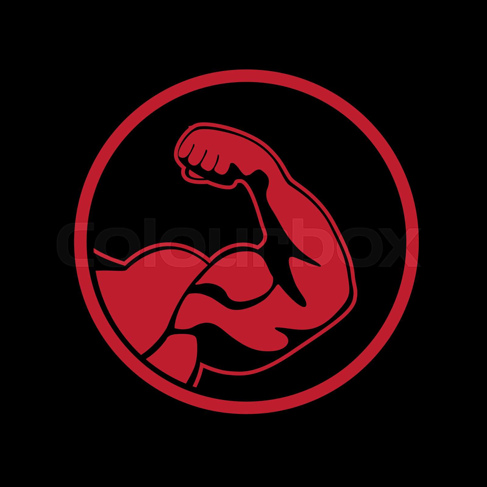 bodybuilder icon | Stock vector | Colourbox