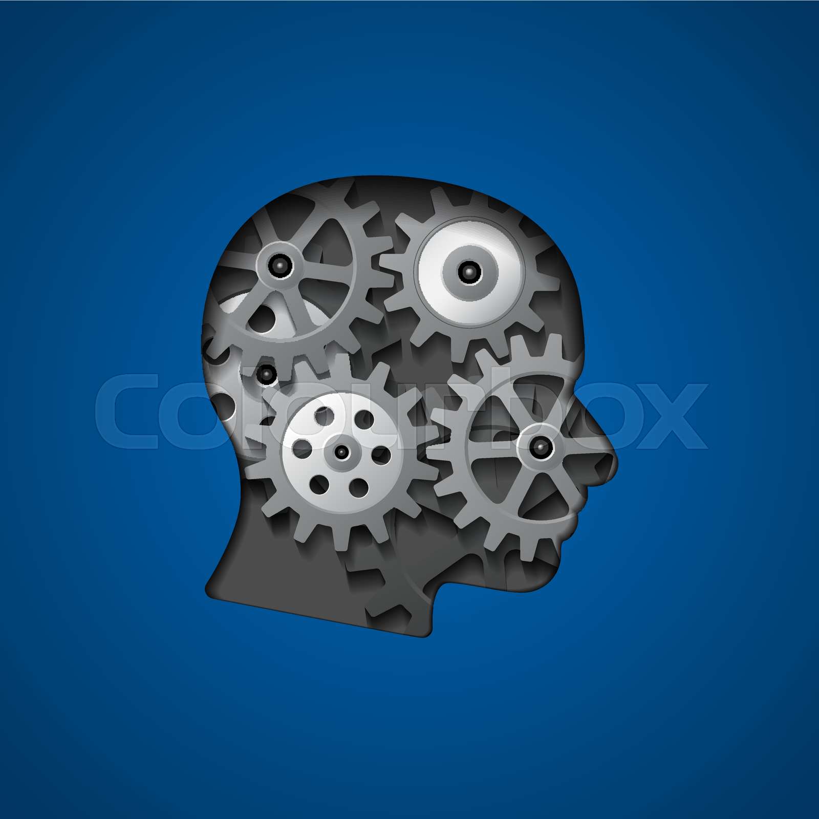 brain gears | Stock vector | Colourbox