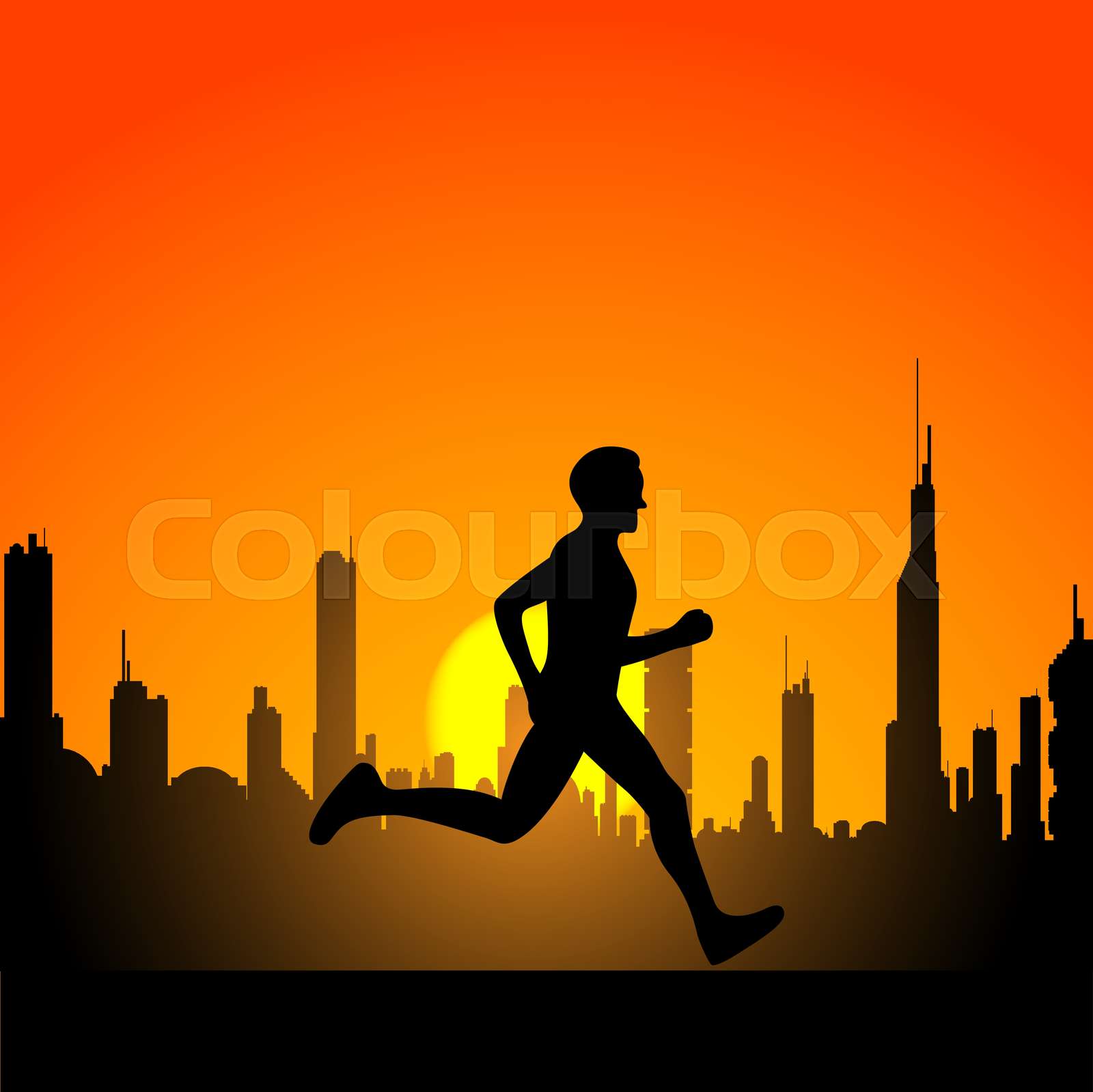 running man | Stock vector | Colourbox