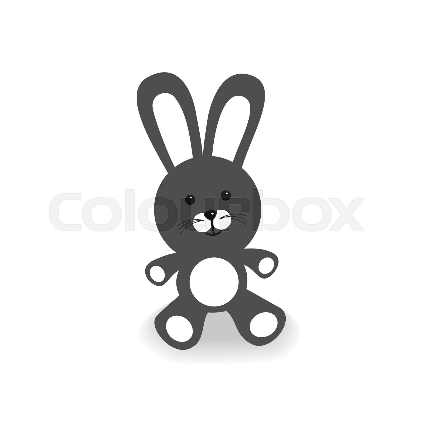 Black and white bunny | Stock vector | Colourbox