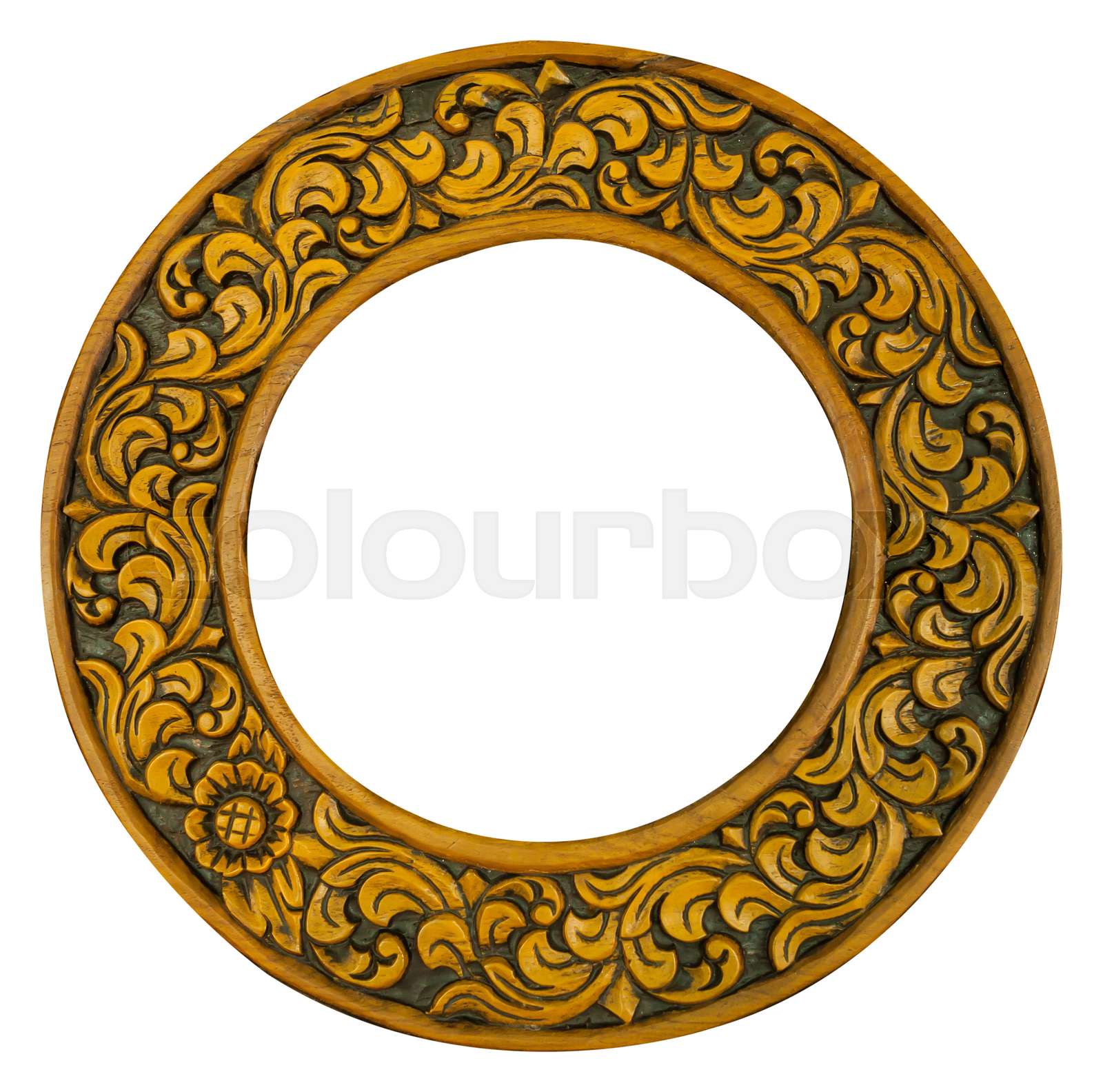 oval wood frame | Stock image | Colourbox