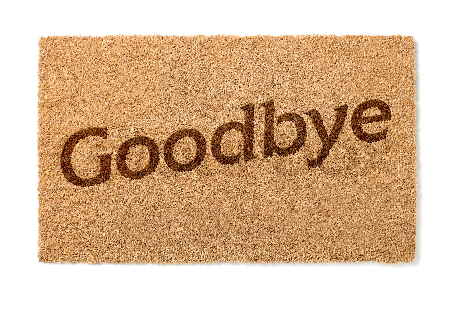 Goodbye Welcome Mat on White | Stock image | Colourbox
