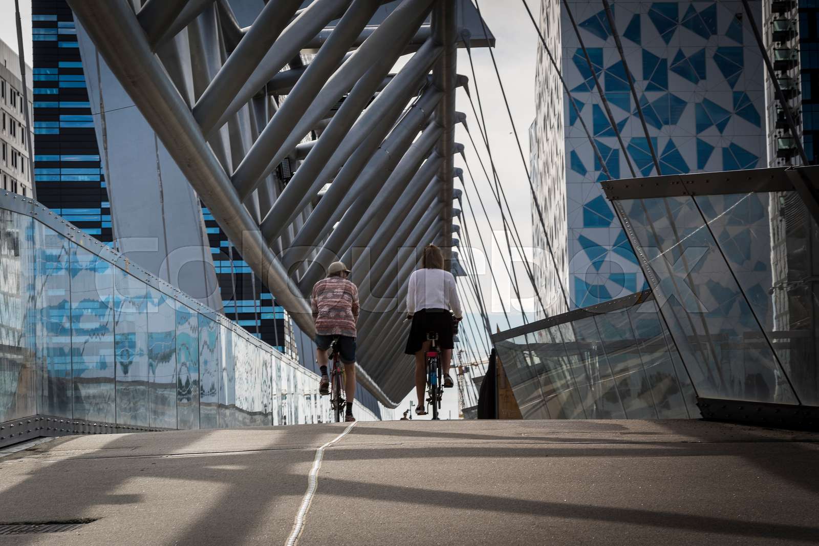 Akrobaten pedestrian bridge in Oslo, Norway | Stock image | Colourbox
